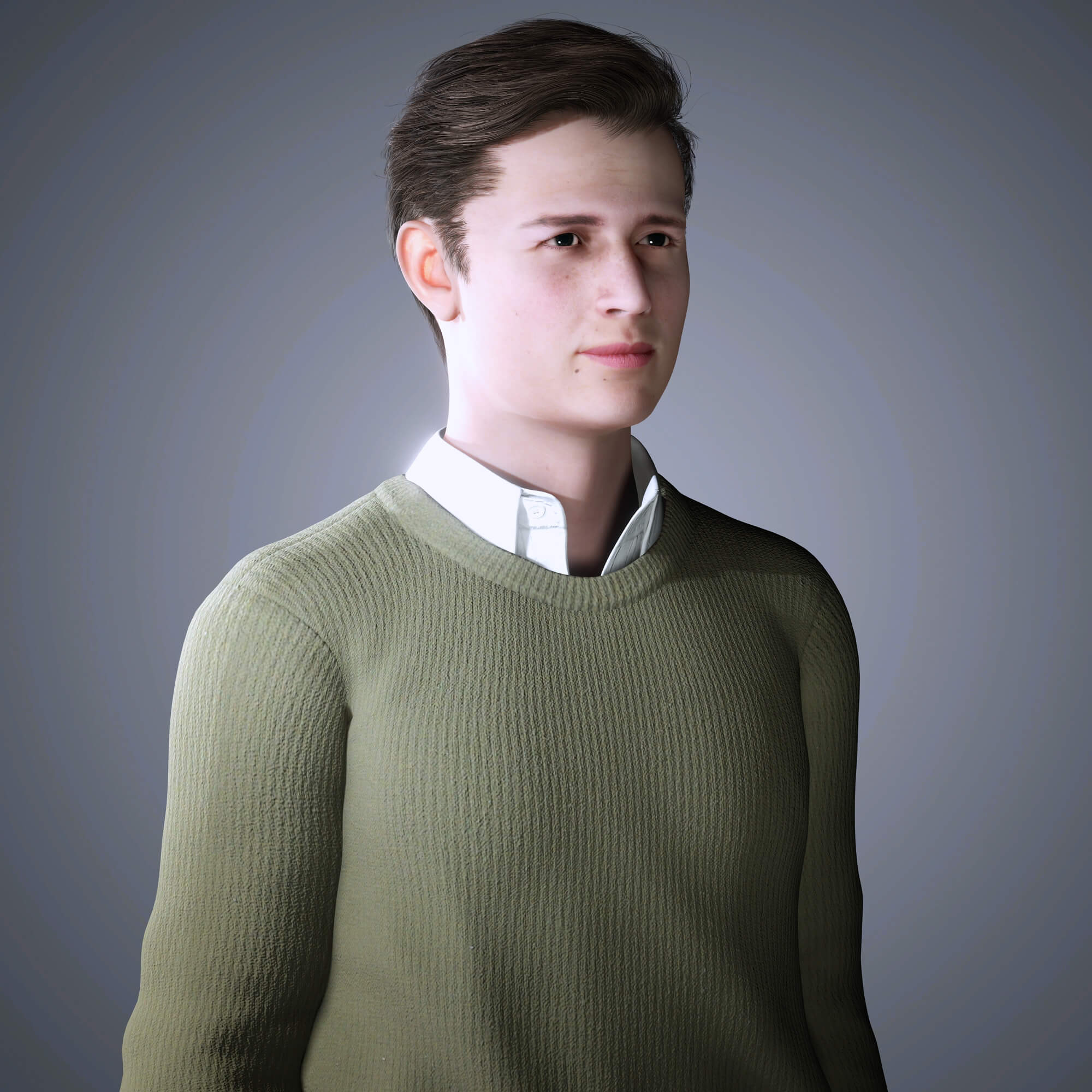 Ansel Elgort Character 3D Model Low-poly 3D model by 3designer94