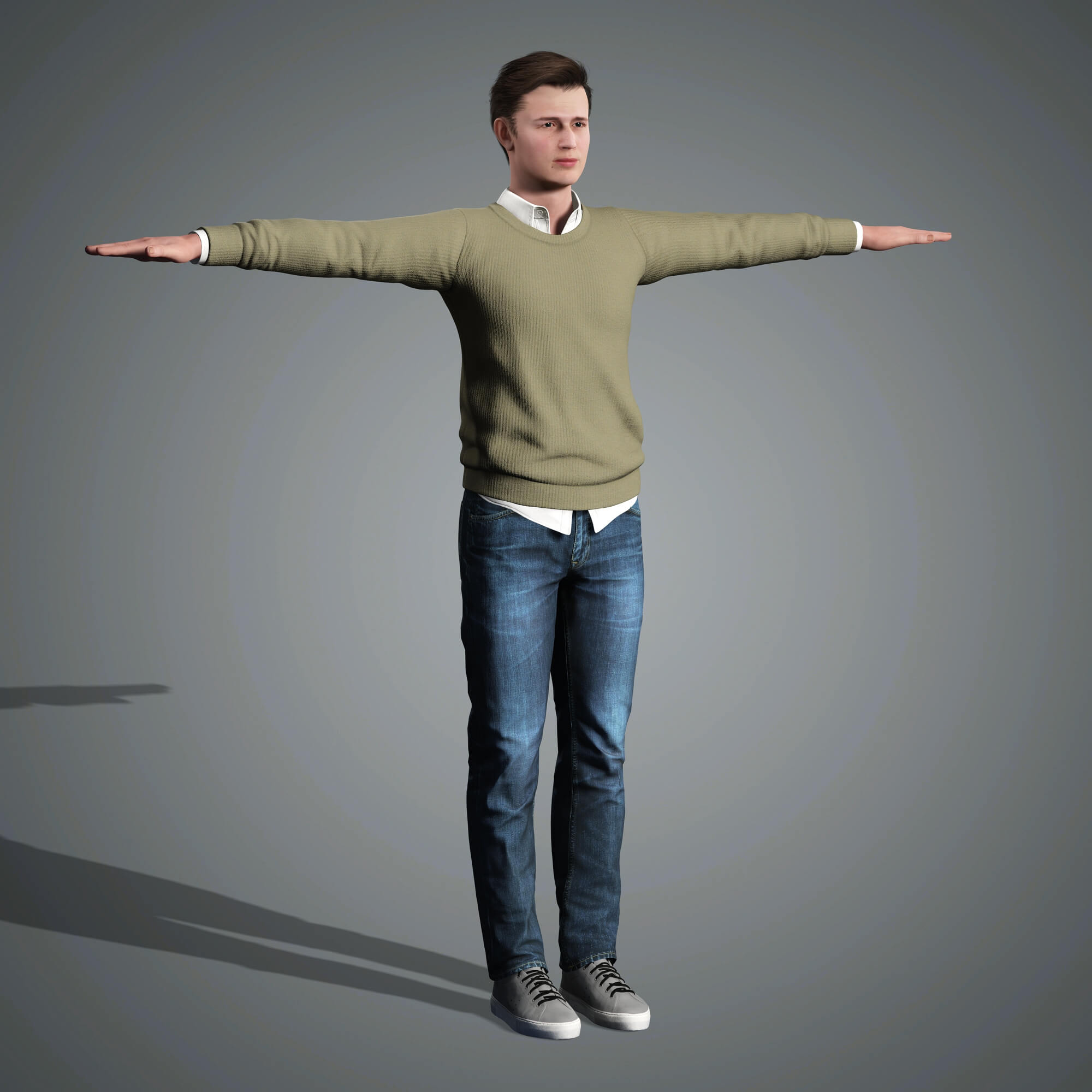 Ansel Elgort Character 3D Model Low-poly 3D model by 3designer94