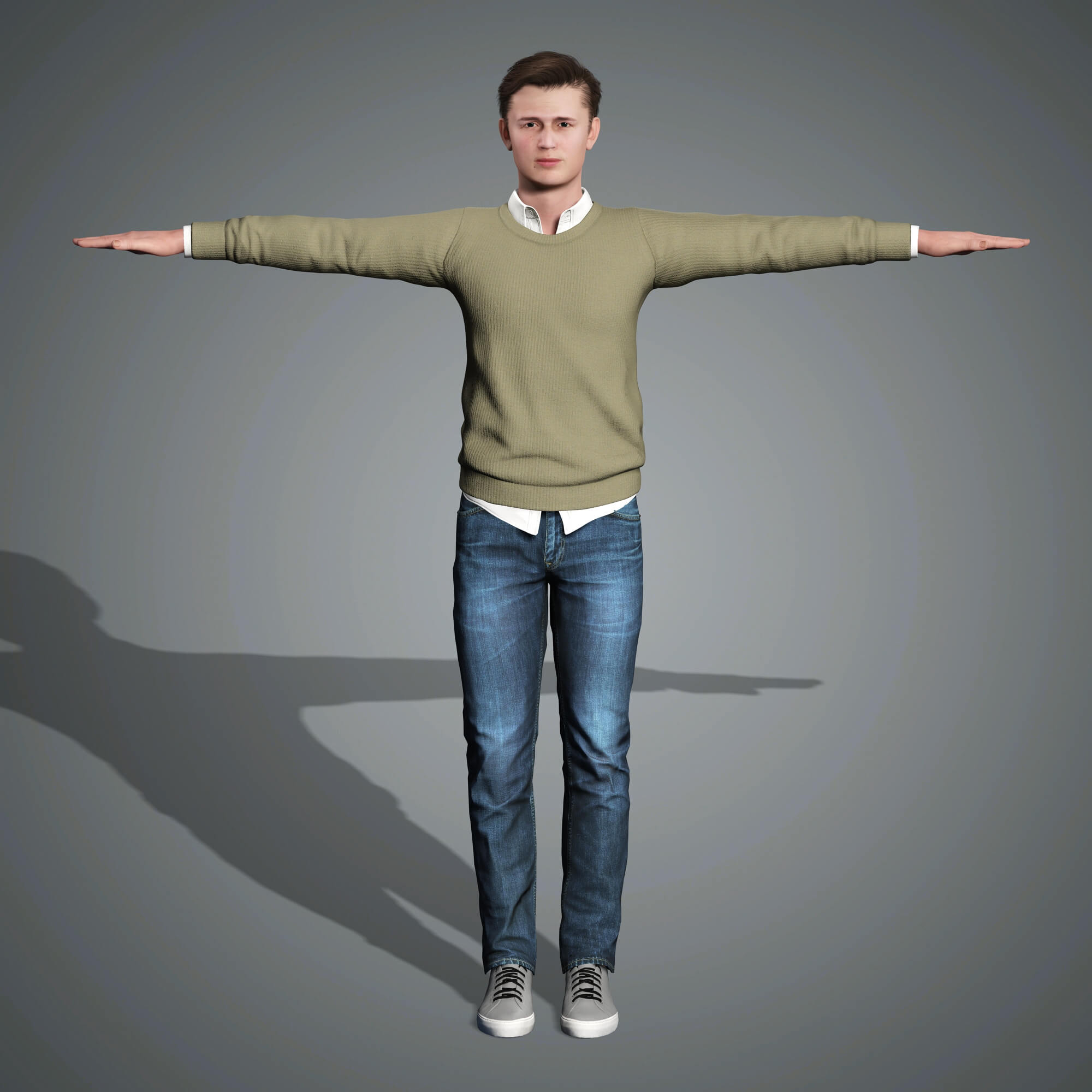 Ansel Elgort Character 3D Model Low-poly 3D model by 3designer94