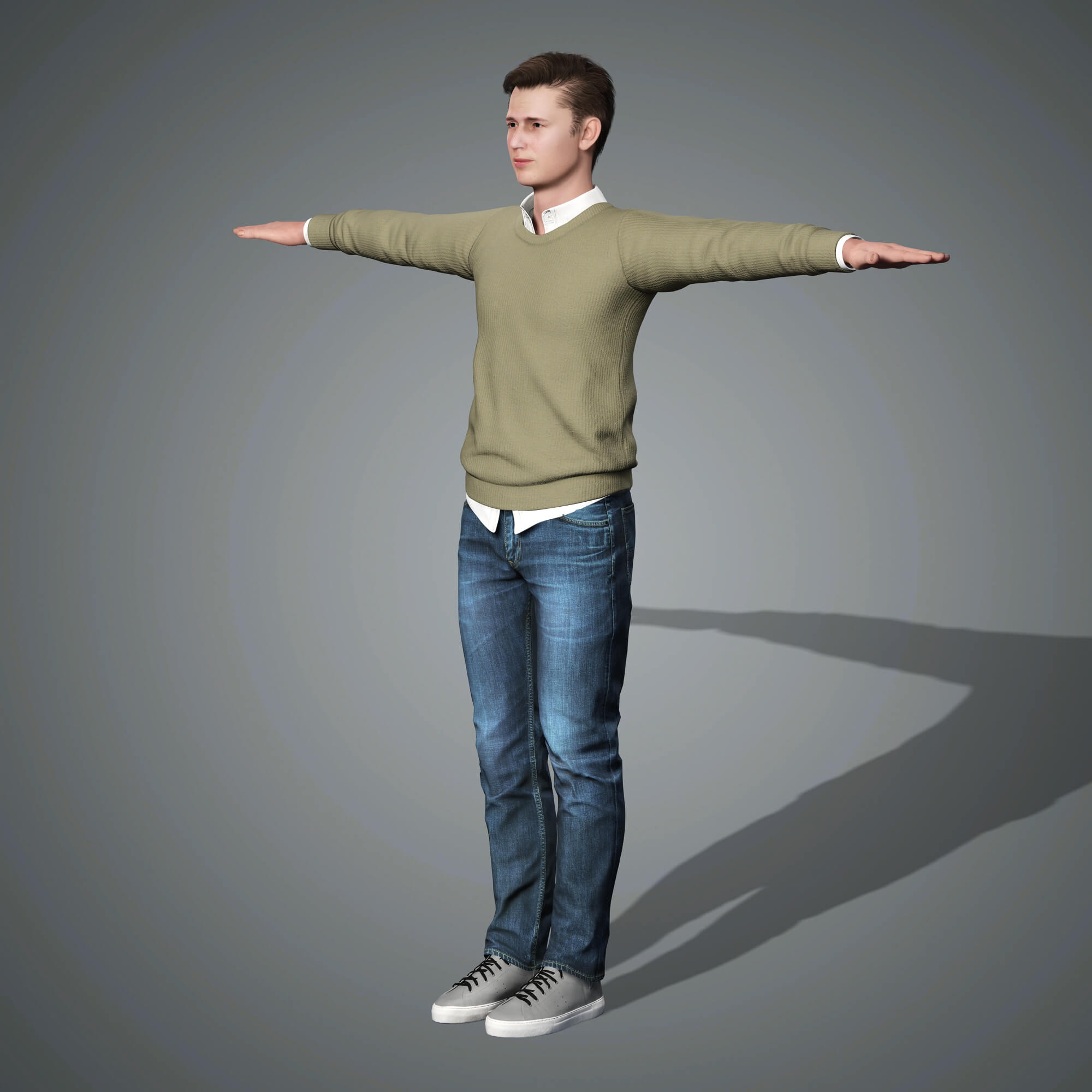 Ansel Elgort Character 3D Model Low-poly 3D model by 3designer94