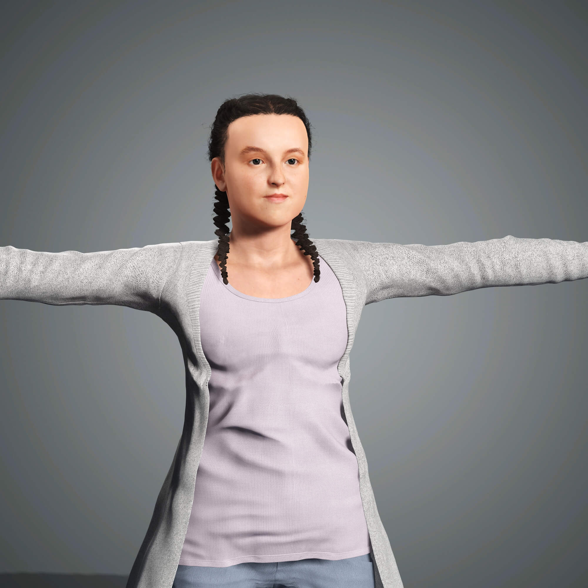 Bella Ramsey Character 3D Model Low-Poly by 3designer94