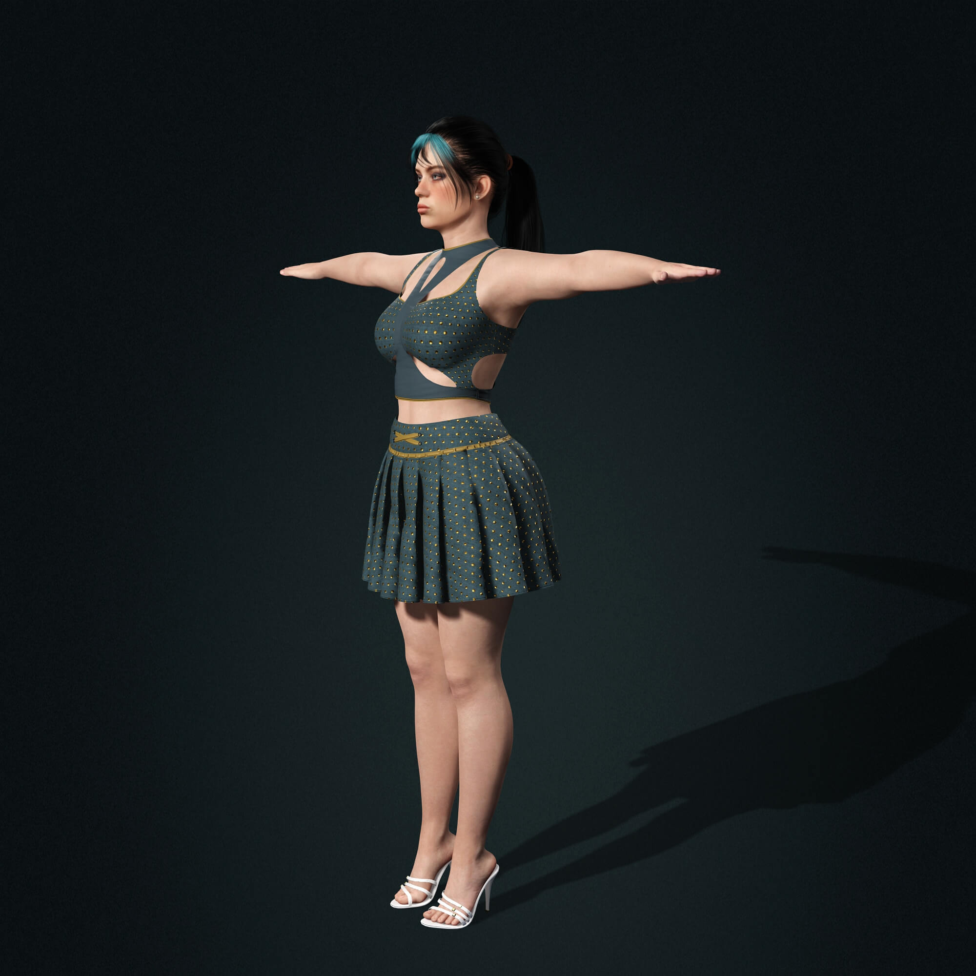 Billie Eilish 3D Model Hyper Realistic Low-Poly by 3designer94
