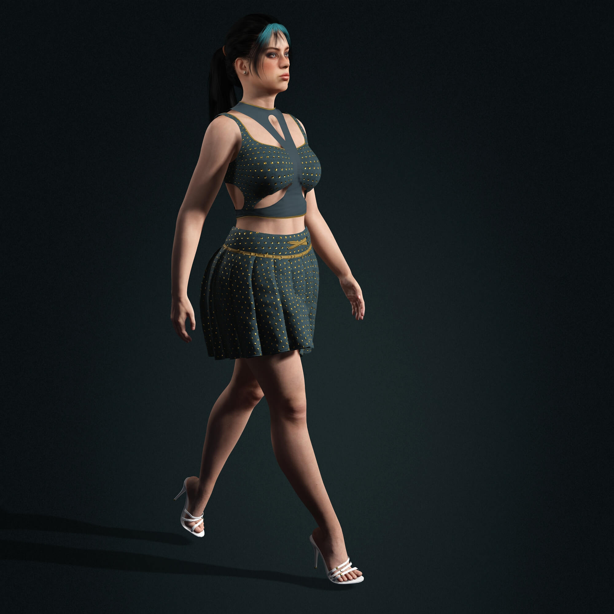 Billie Eilish 3D Model Hyper Realistic Low-Poly by 3designer94
