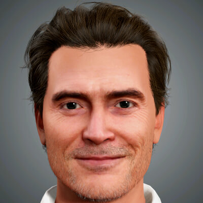 Billy Crudup Character Low Poly 3D Model by 3designer94