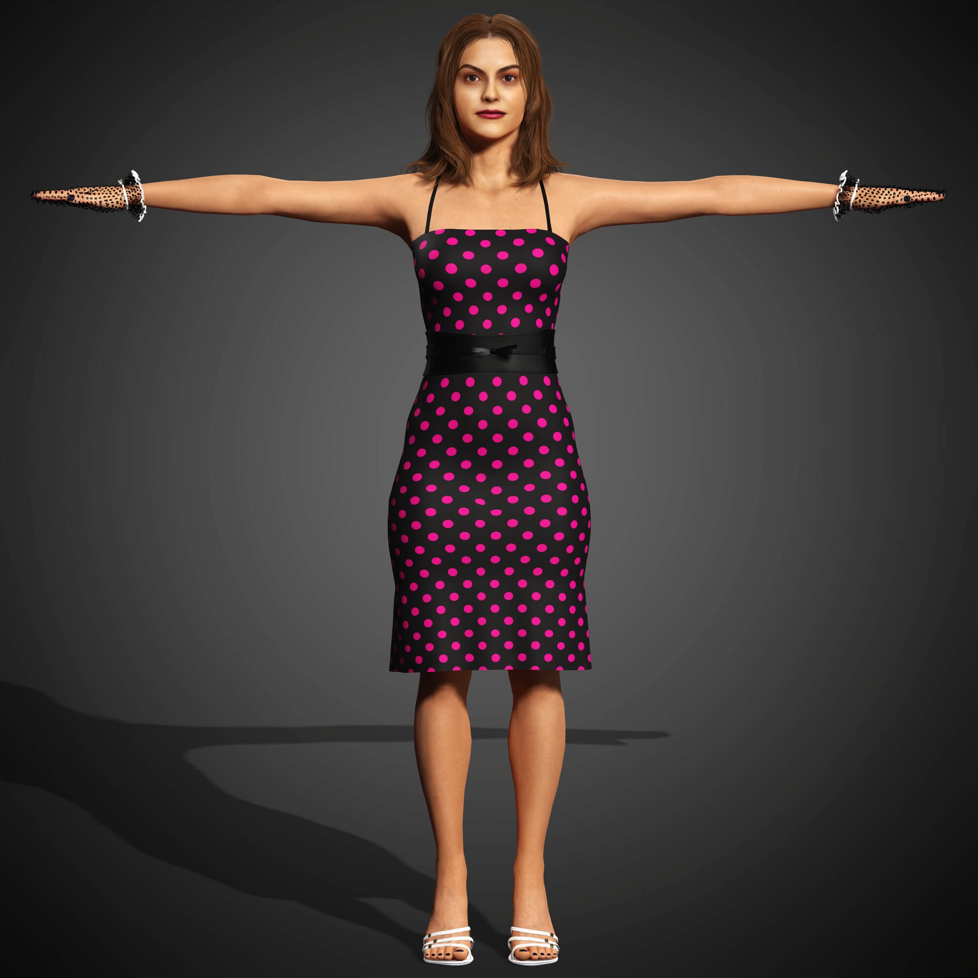Camila Mendes Character Low Poly 3D Model by 3designer94