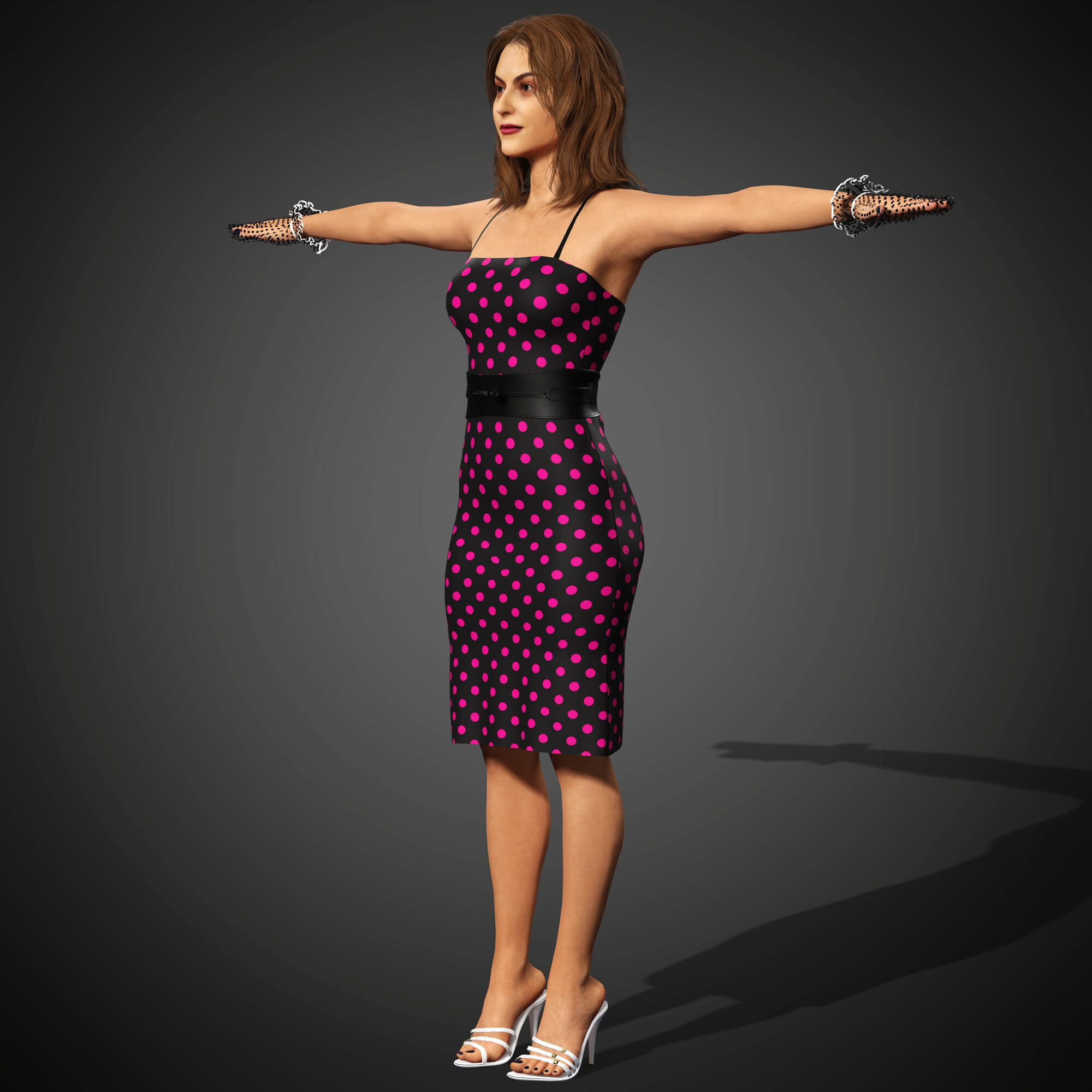 Camila Mendes Character Low Poly 3D Model by 3designer94