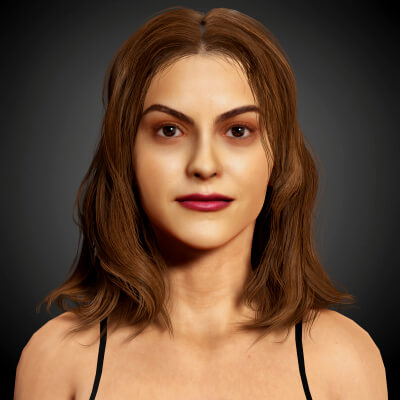 Camila Mendes Character Low Poly 3D Model by 3designer94