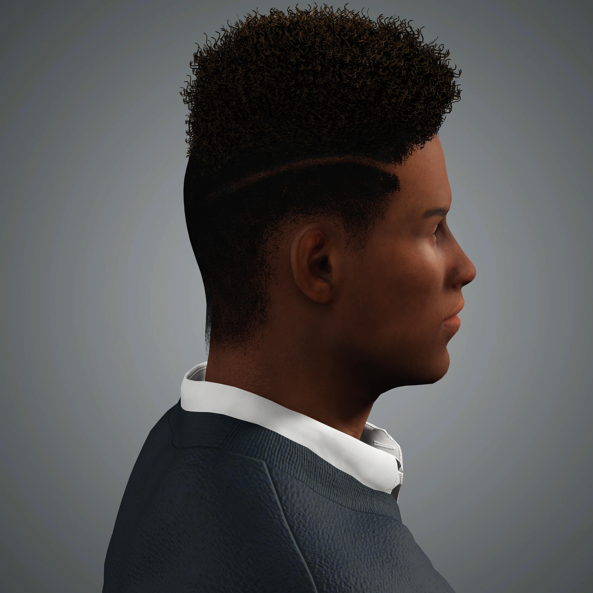 Cartoon Black Male Character Ready for Game and Animation - 3D Model by ...