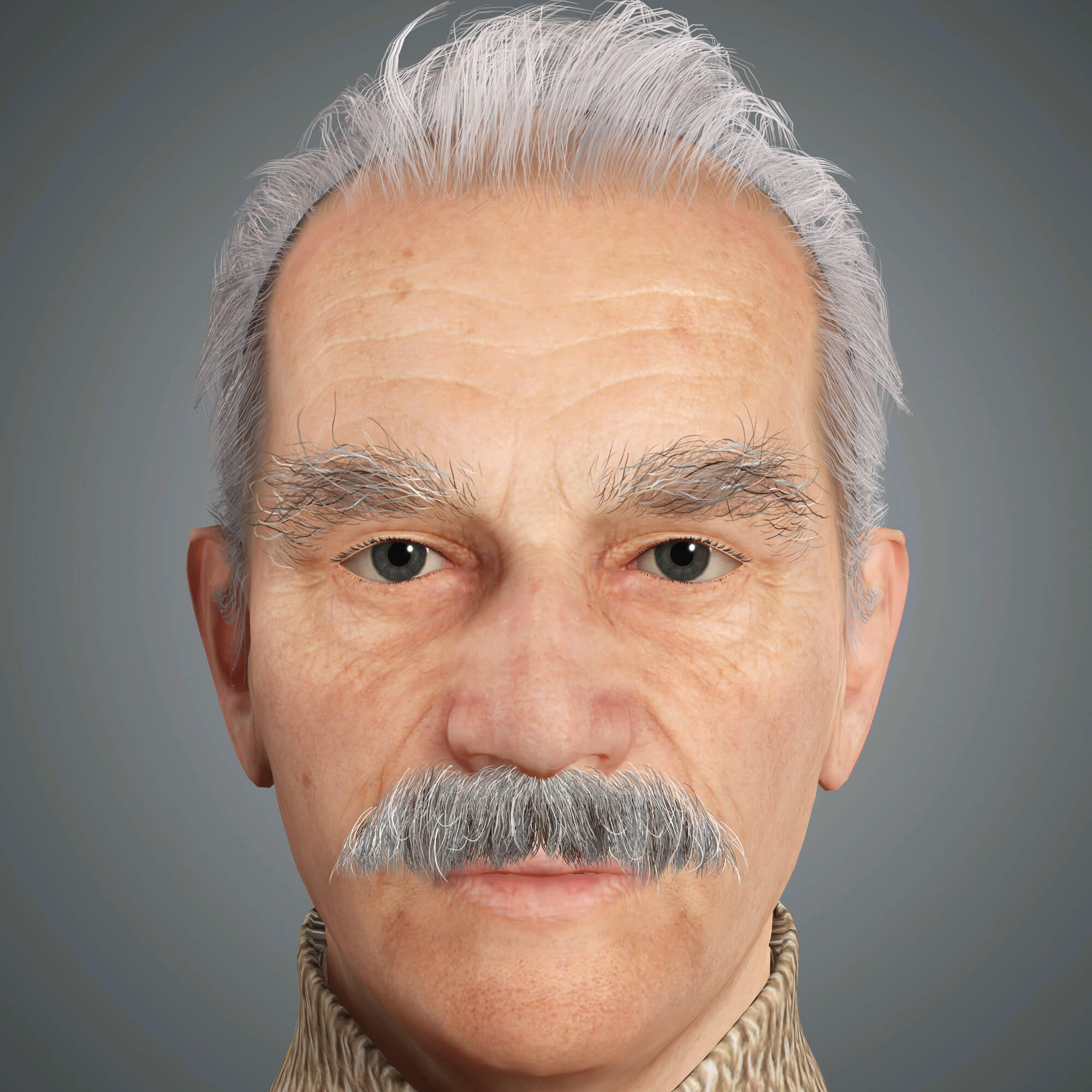Cartoon Old Male Character Ready for Game and Animation - 3D Model by ...