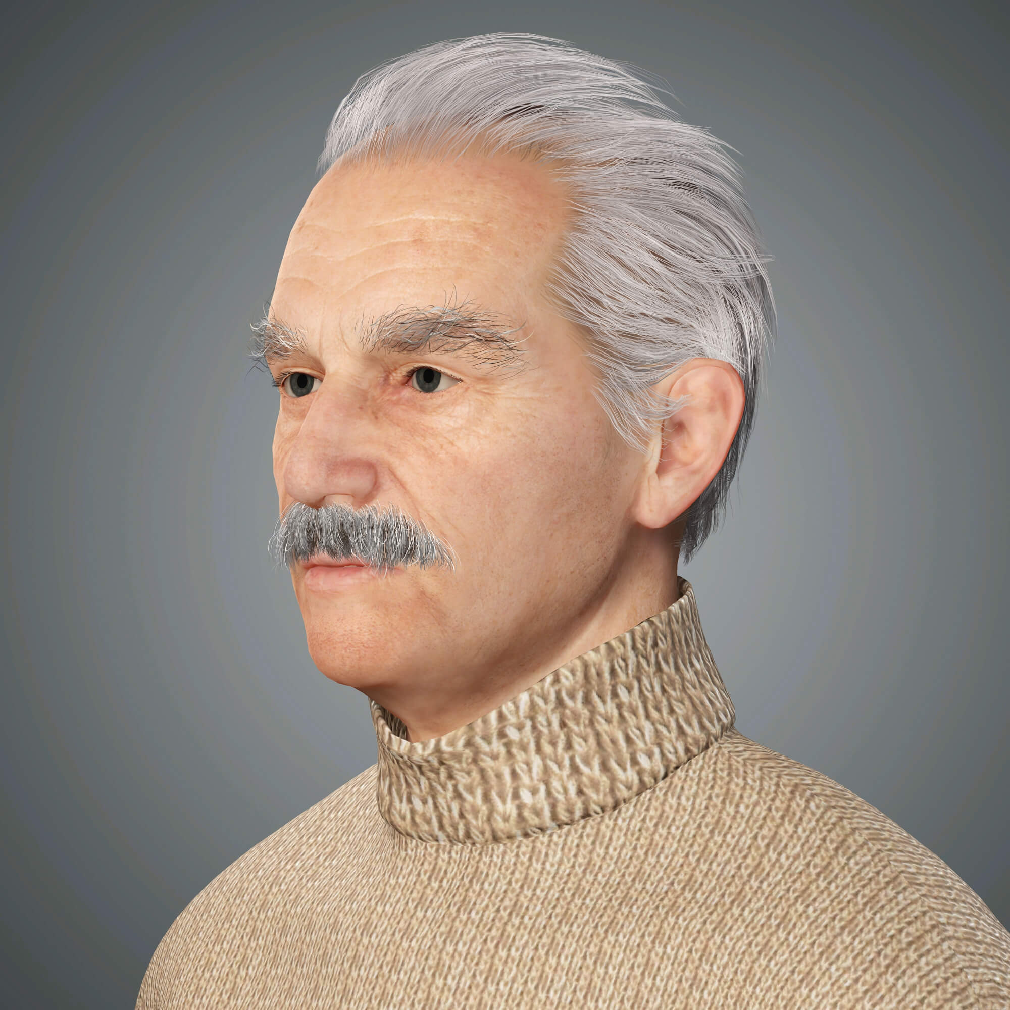 Cartoon Old Male Character Ready for Game and Animation - 3D Model by ...