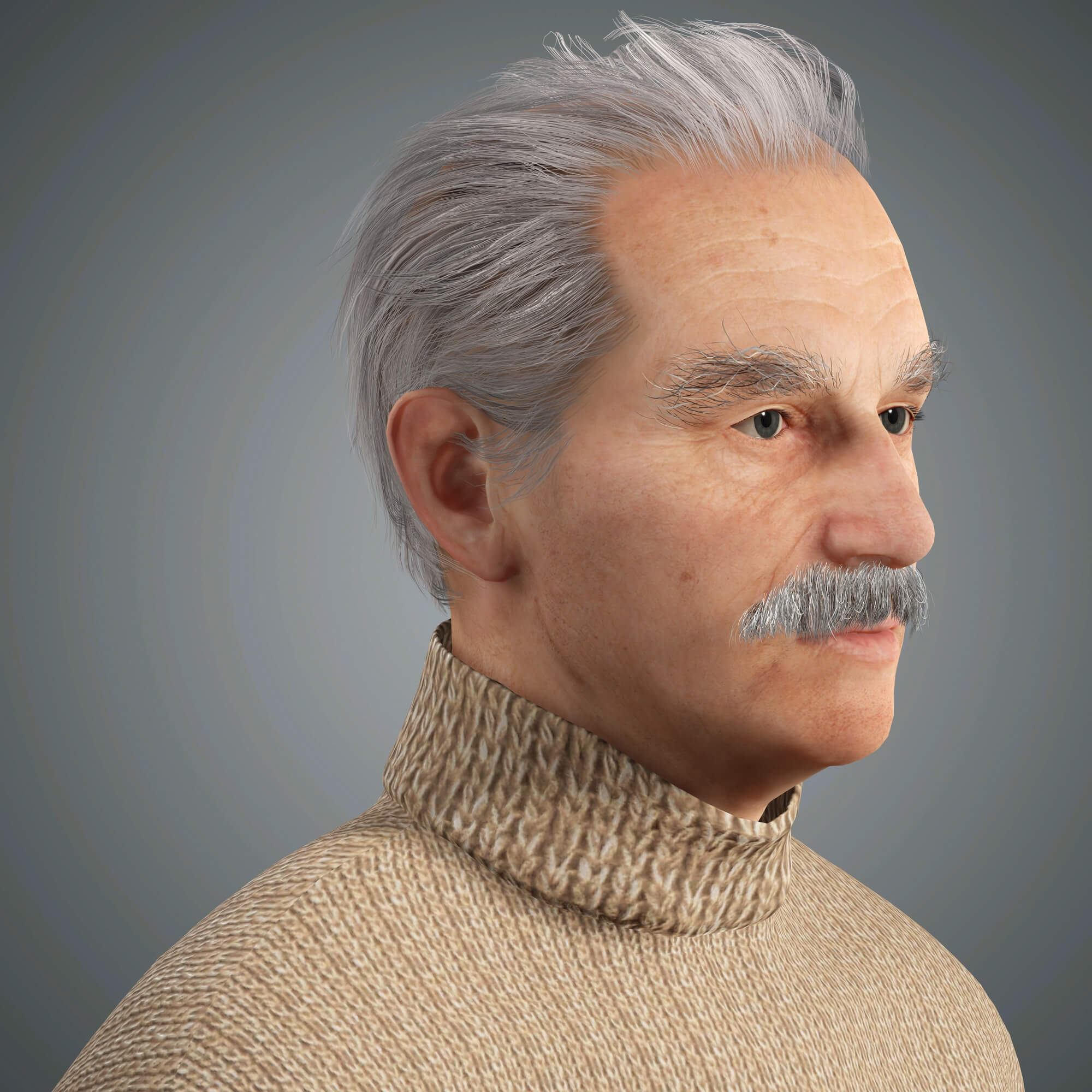 Cartoon Old Male Character Ready for Game and Animation - 3D Model by ...
