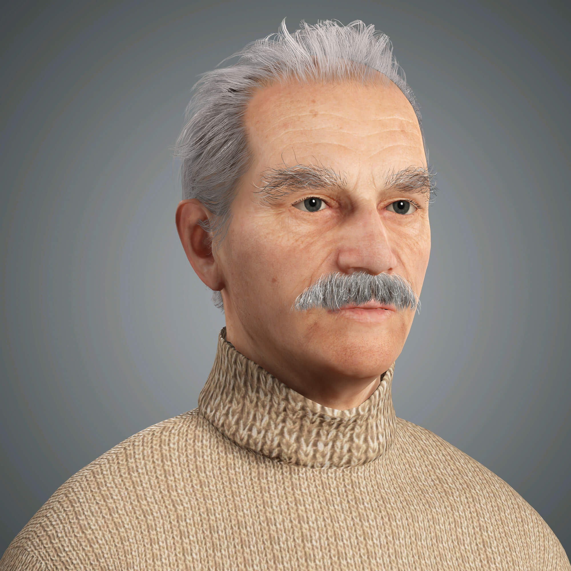 Cartoon Old Male Character Ready for Game and Animation - 3D Model by ...