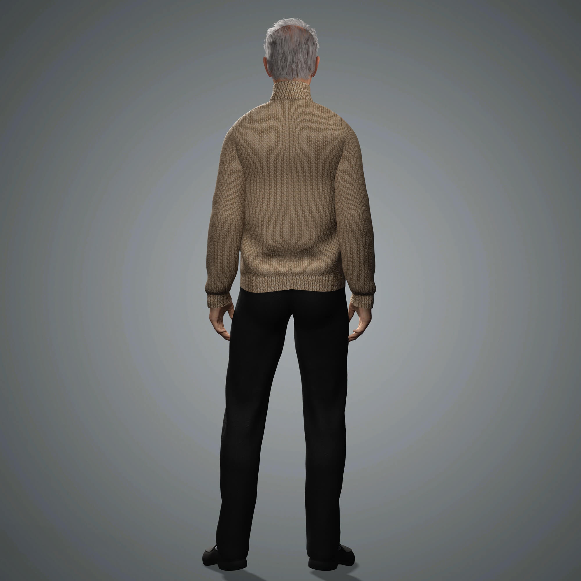 Cartoon Old Male Character Ready for Game and Animation - 3D Model by ...