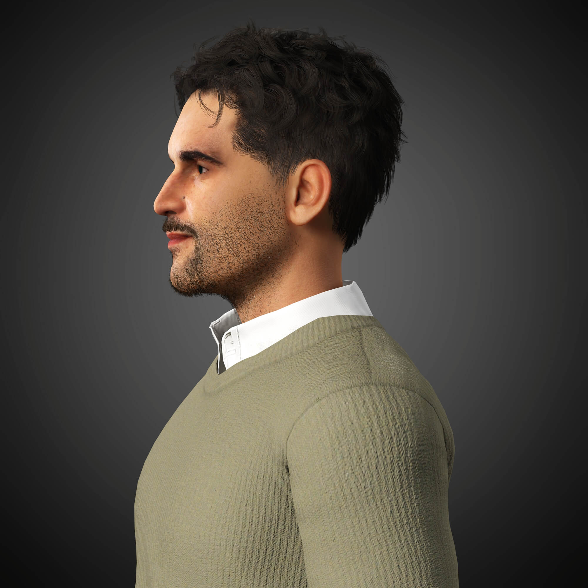 Christopher Abbott Character Low Poly 3D Model by 3designer94