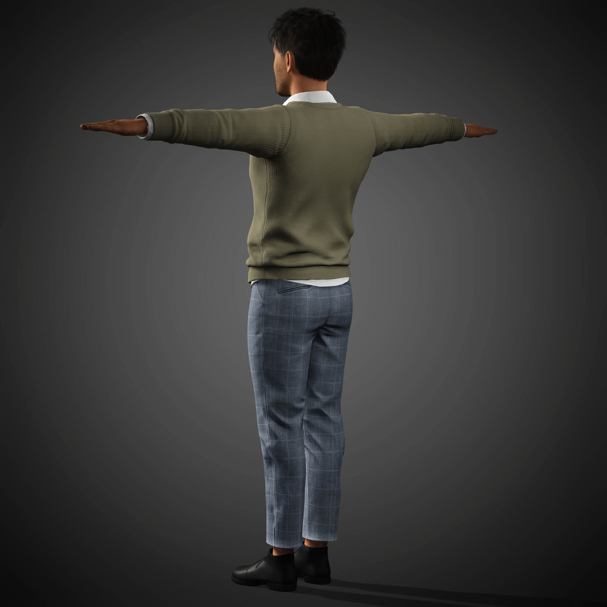 Christopher Abbott Character Low Poly 3D Model by 3designer94