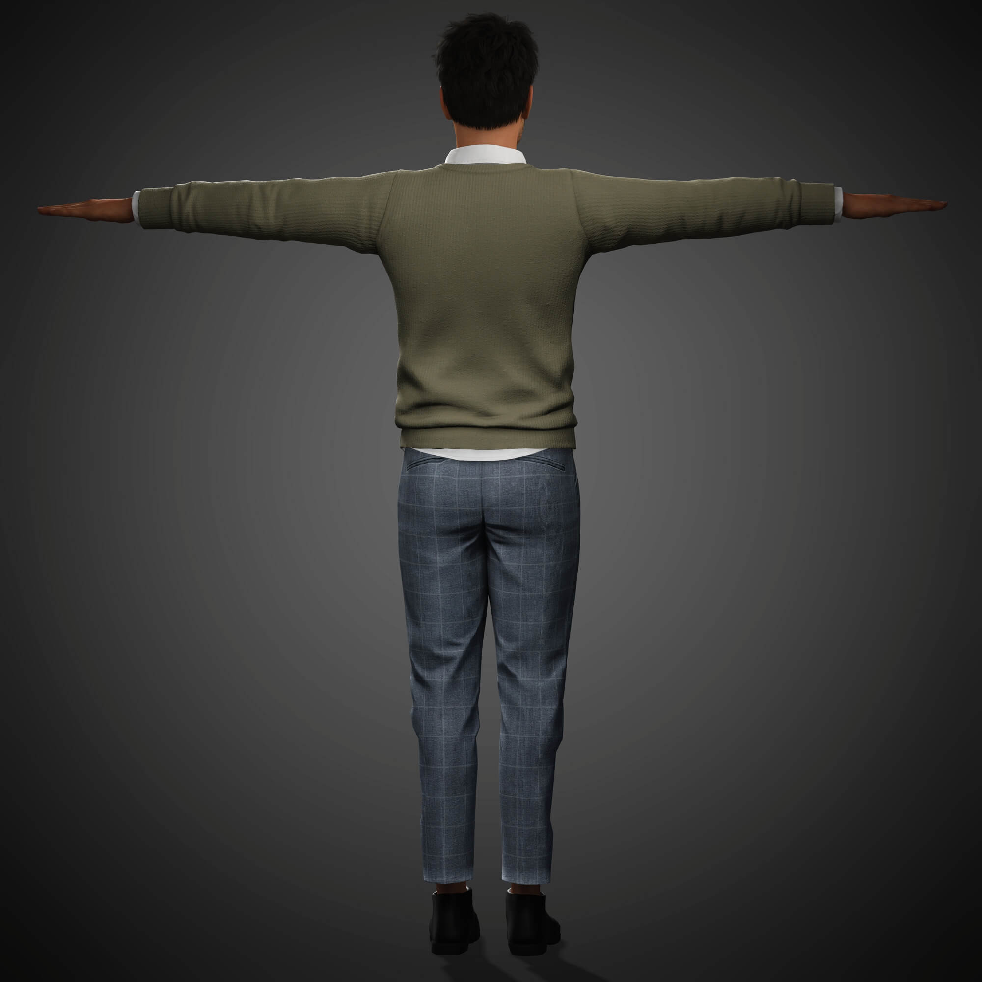 Christopher Abbott Character Low Poly 3D Model by 3designer94