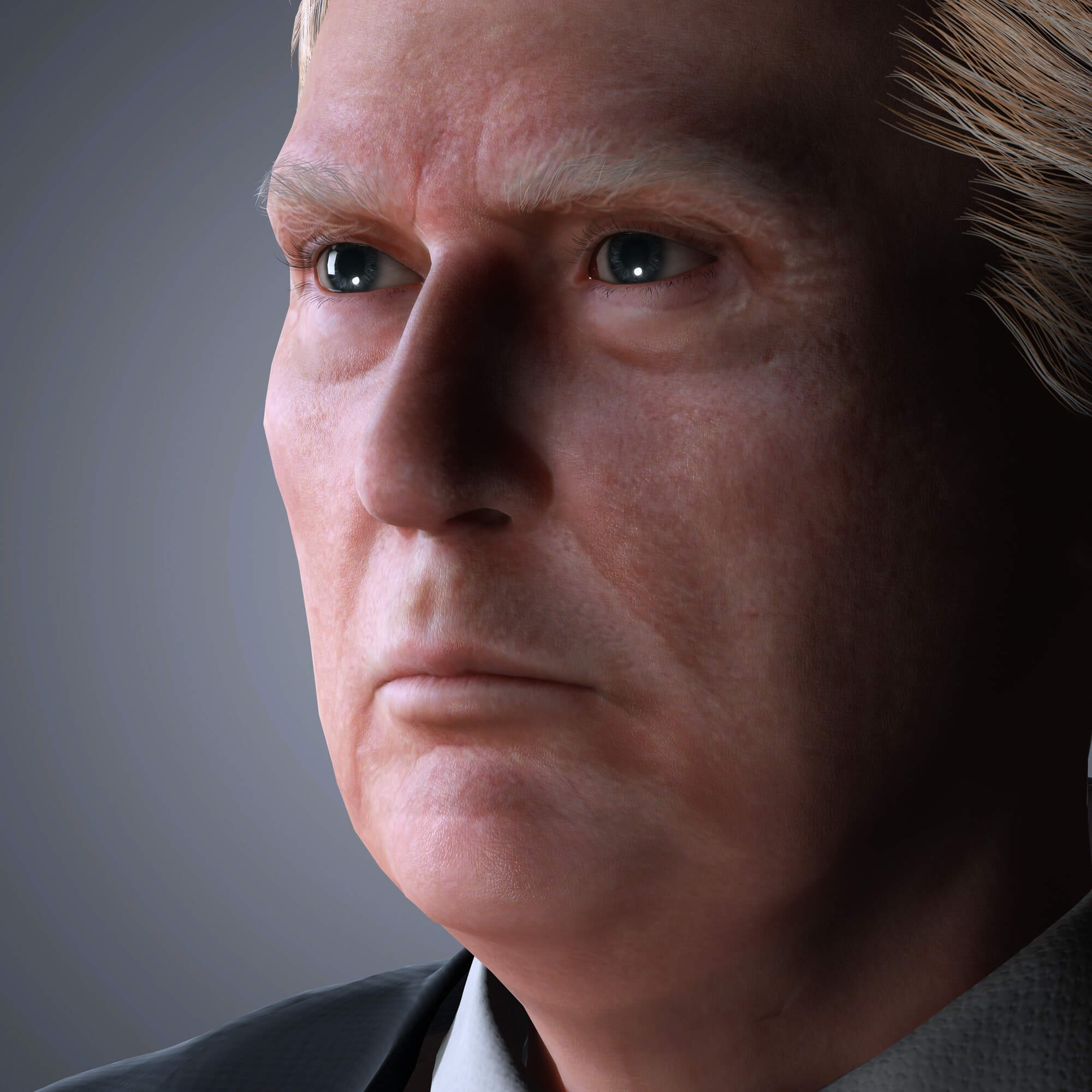 Donald Trump Character 3D Model Low Poly by 3designer94