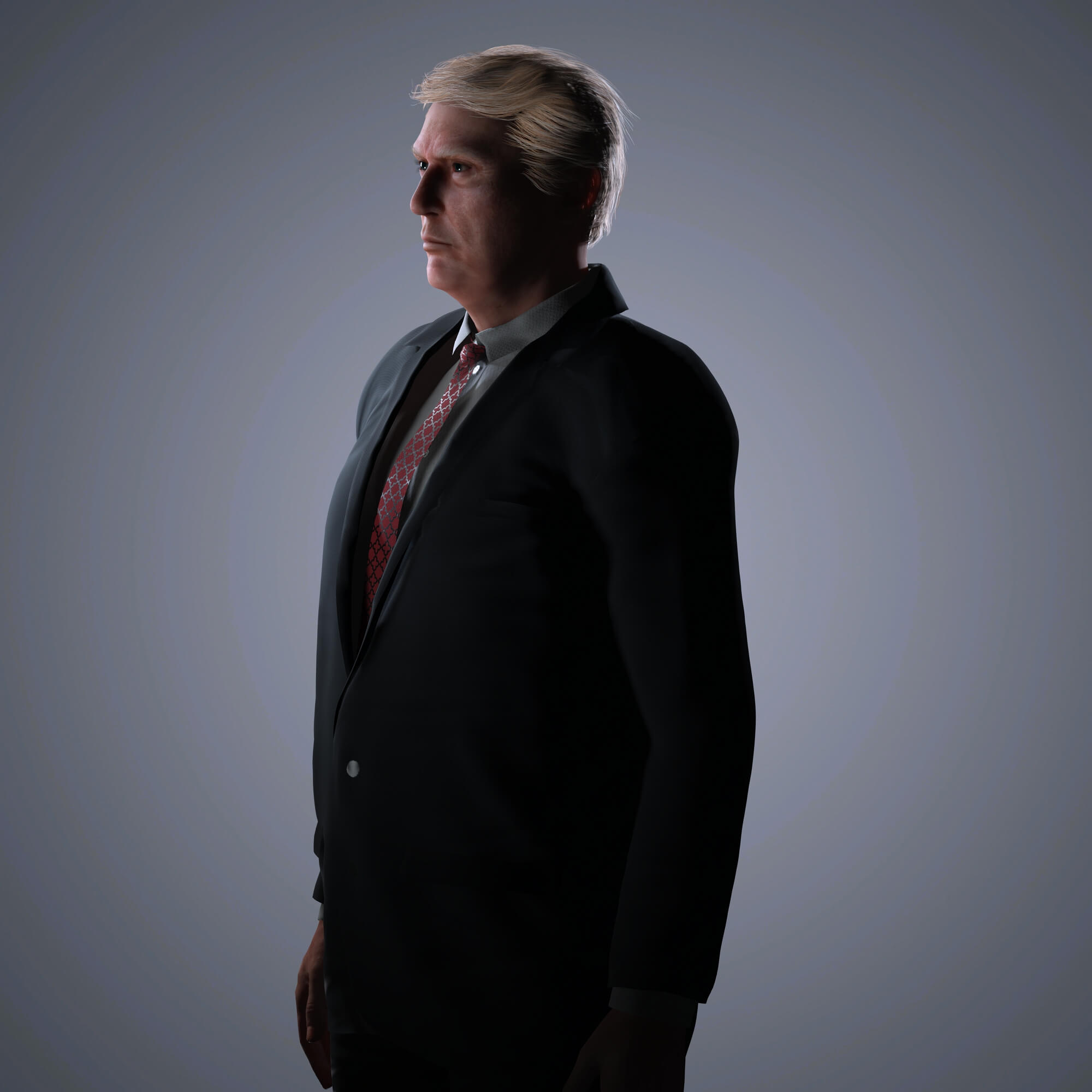 Donald Trump Character 3D Model Low Poly by 3designer94