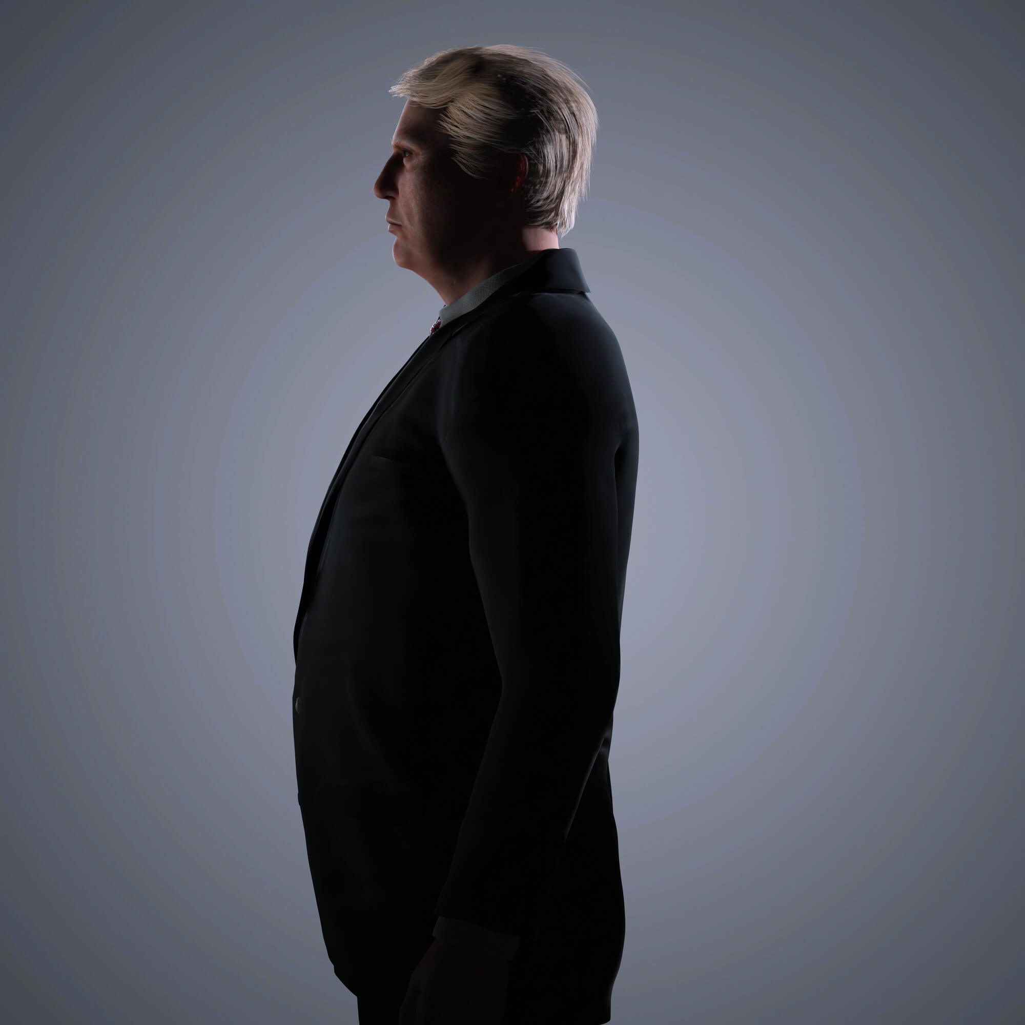 Donald Trump Character 3D Model Low Poly by 3designer94