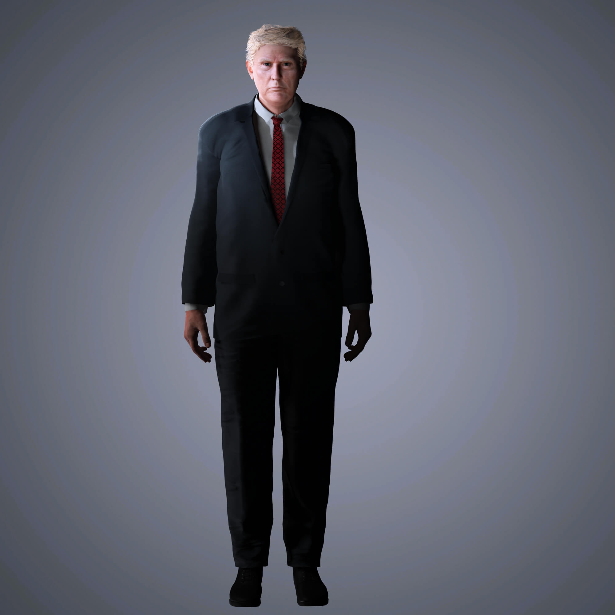 Donald Trump Character 3D Model Low Poly by 3designer94