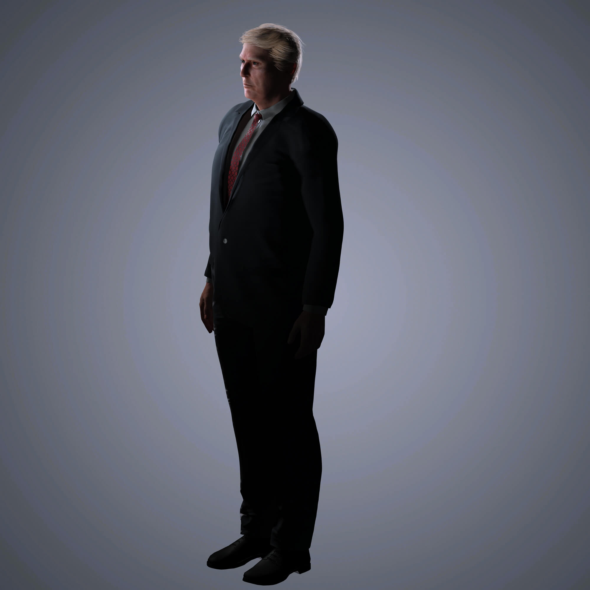 Donald Trump Character 3D Model Low Poly by 3designer94