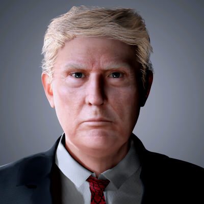 Donald Trump Character 3D Model Low Poly by 3designer94