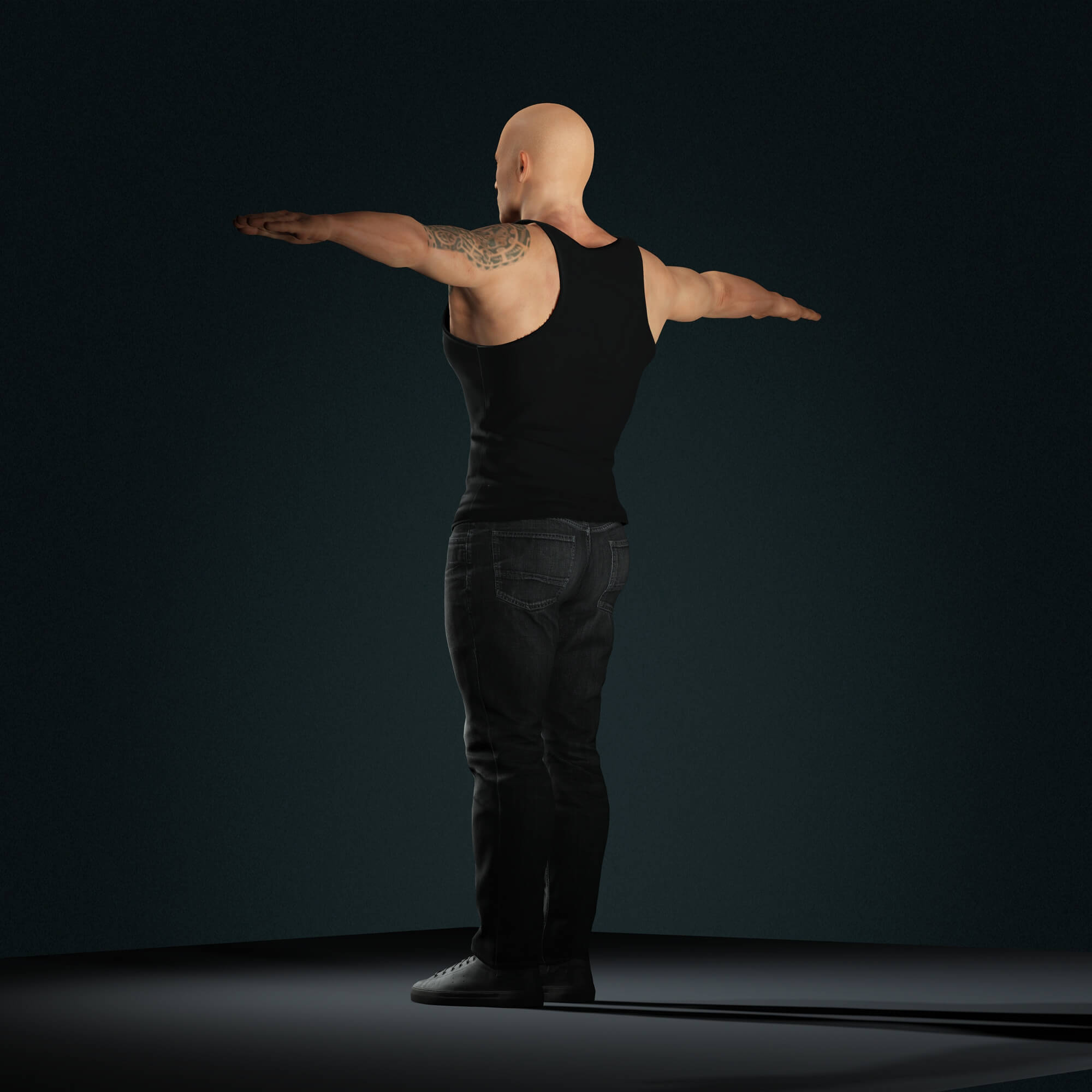 Dwayne Johnson 3D Model Low Poly by 3designer94