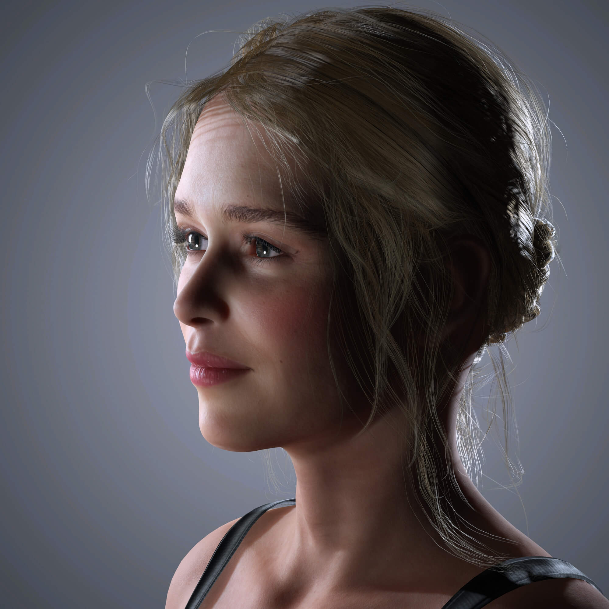 Emilia Clarke Character 3D Model Low Poly by 3designer94