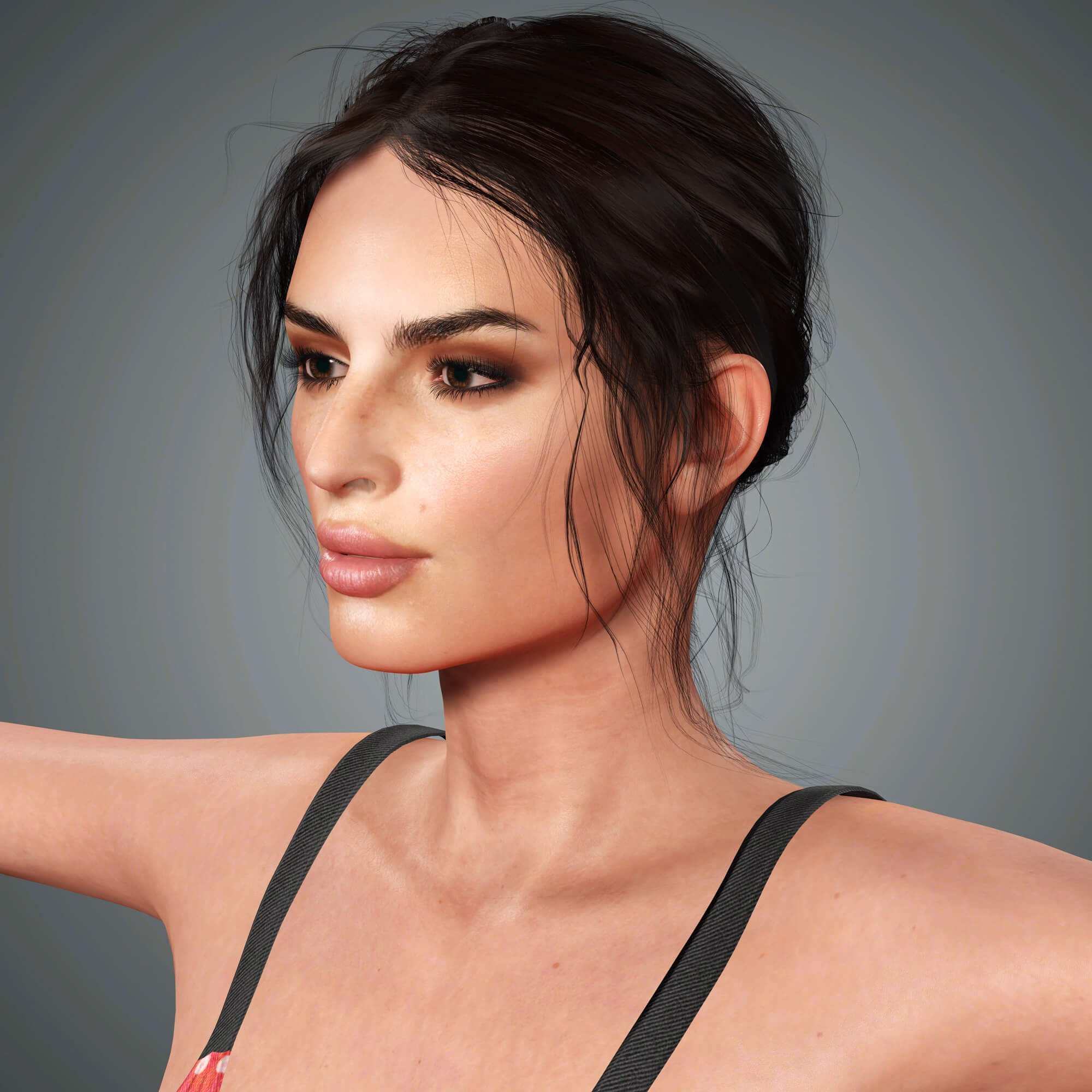 Emily Ratajkowski Character 3D Model Low-Poly by 3designer94