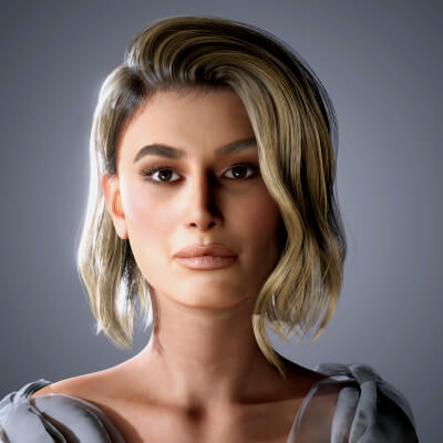 Hailey Bieber Character 3D Model Low-Poly by 3designer94