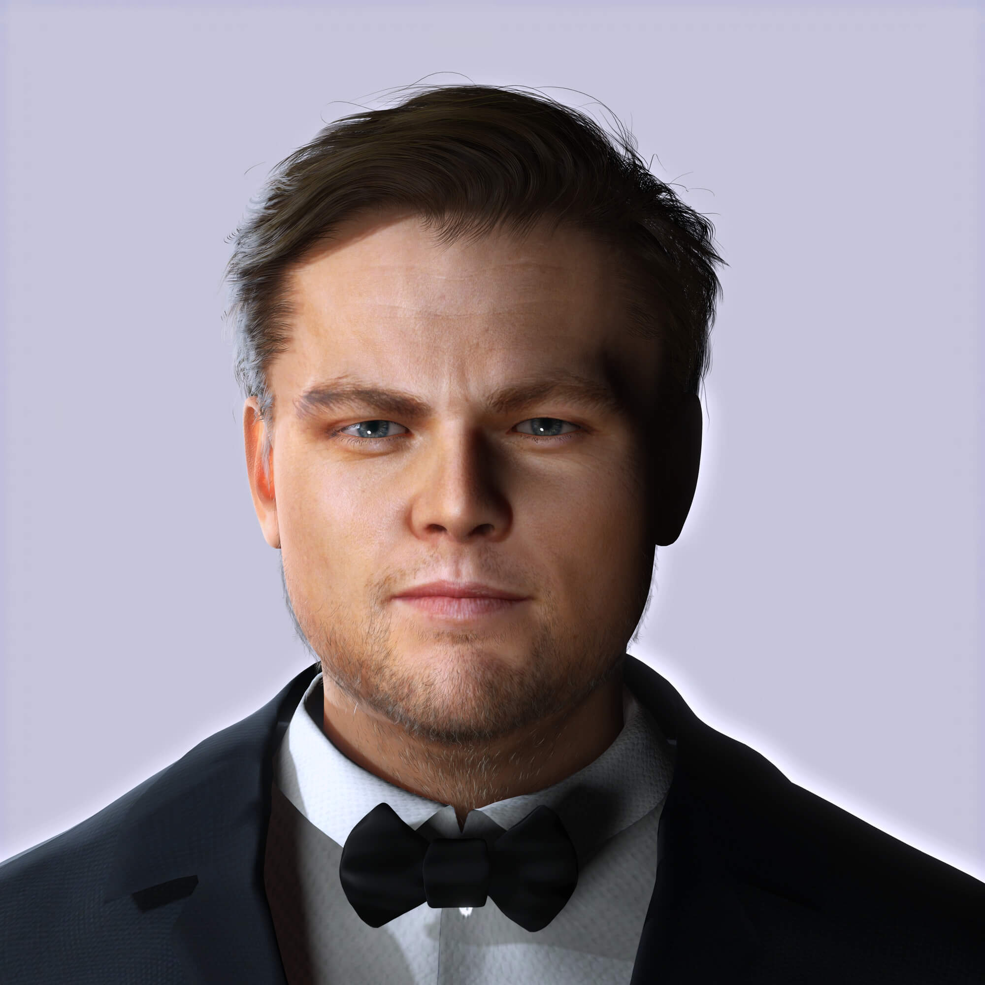 Leonardo DiCaprio 3D Model Low-poly by 3designer94