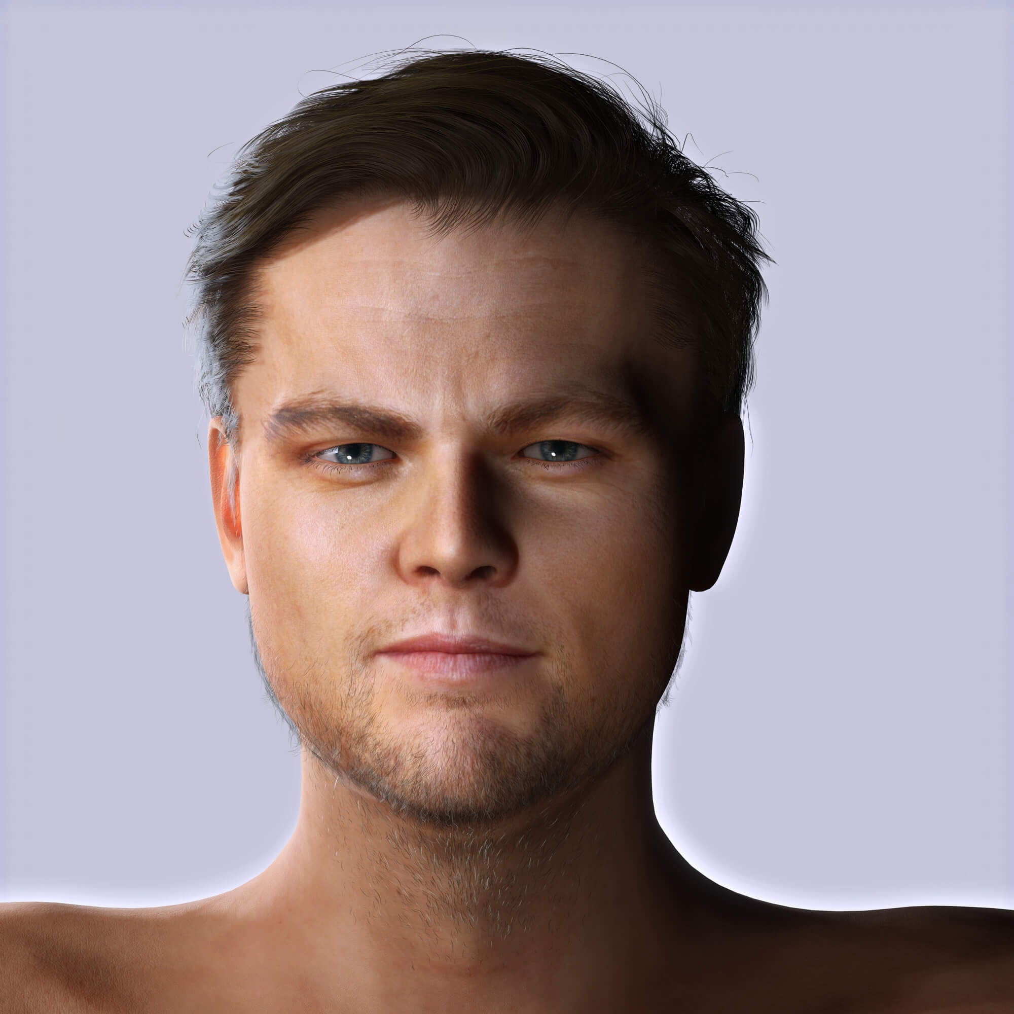 Leonardo DiCaprio 3D Model Low-poly by 3designer94