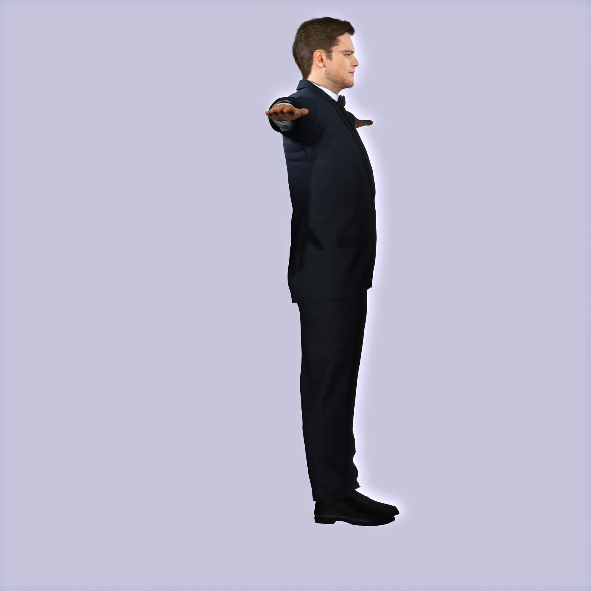 Leonardo DiCaprio 3D Model Low-poly by 3designer94