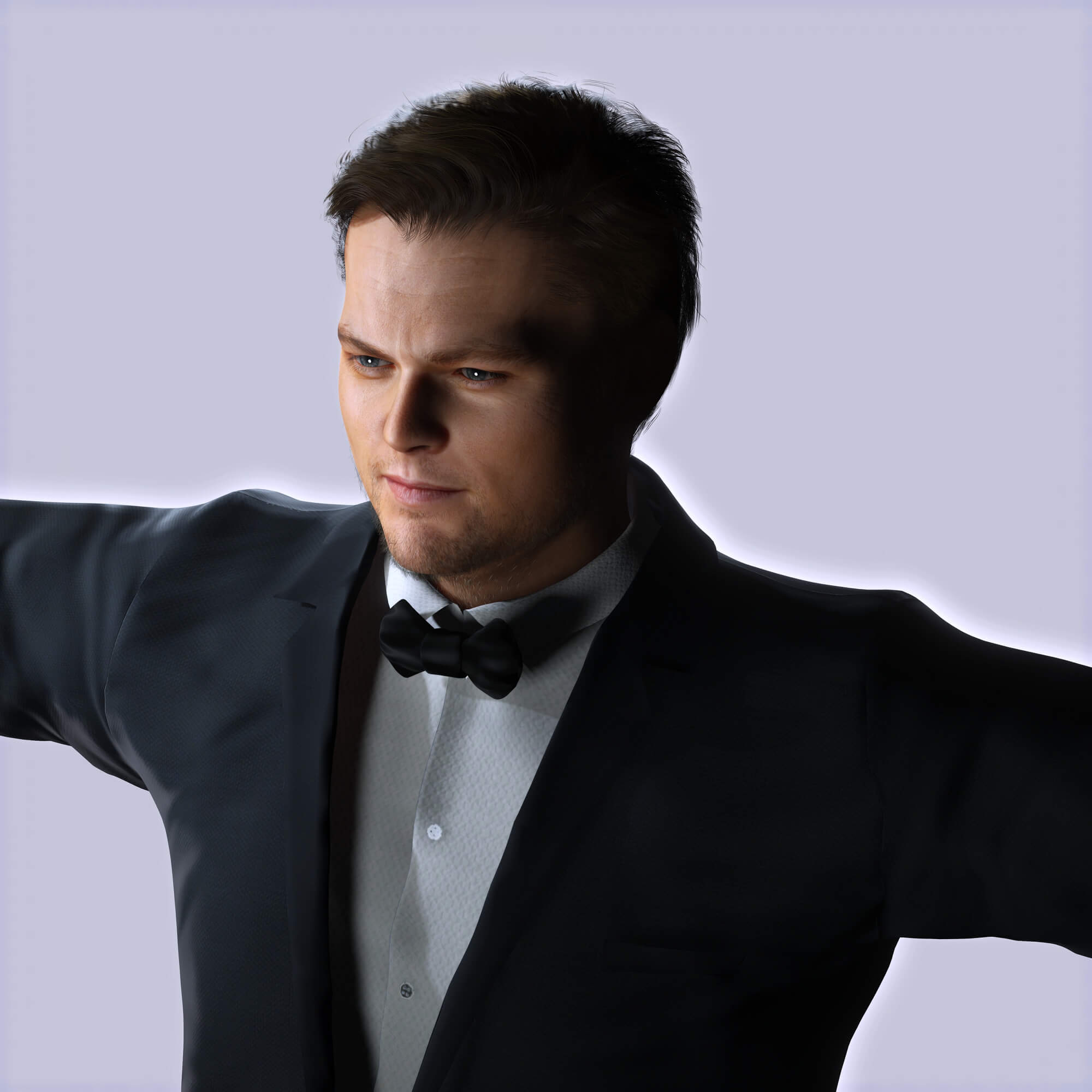Leonardo DiCaprio 3D Model Low-poly by 3designer94
