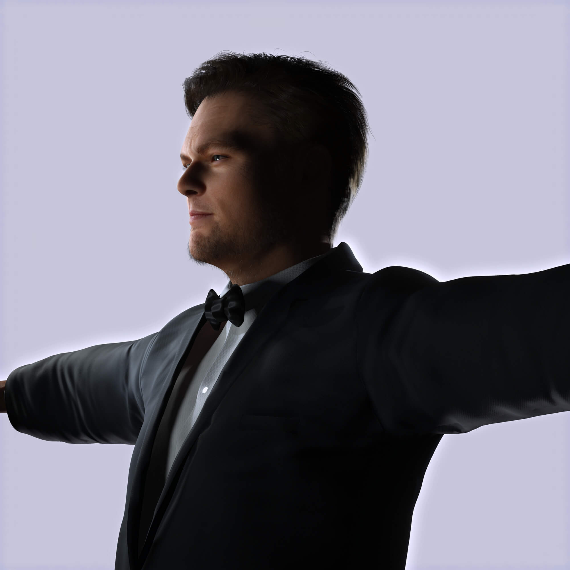 Leonardo DiCaprio 3D Model Low-poly by 3designer94