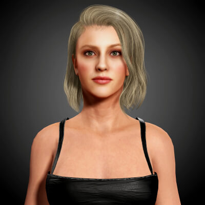 Lili Reinhart Character Low Poly 3d Model by 3designer94