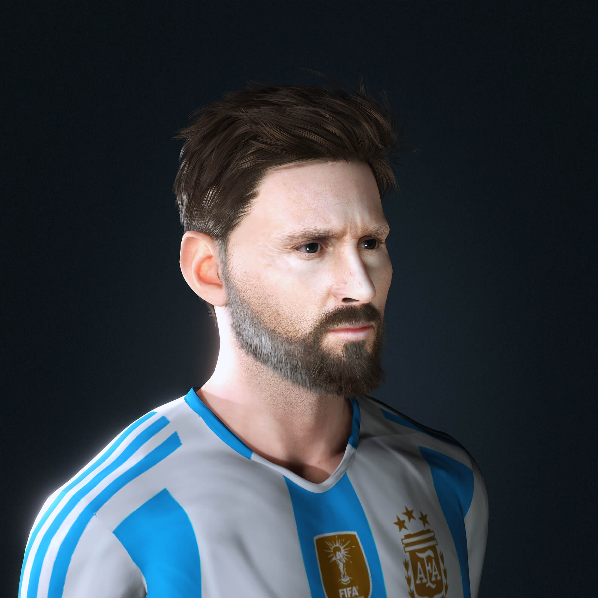 Lionel Messi Character Low-poly 3D model by 3designer94