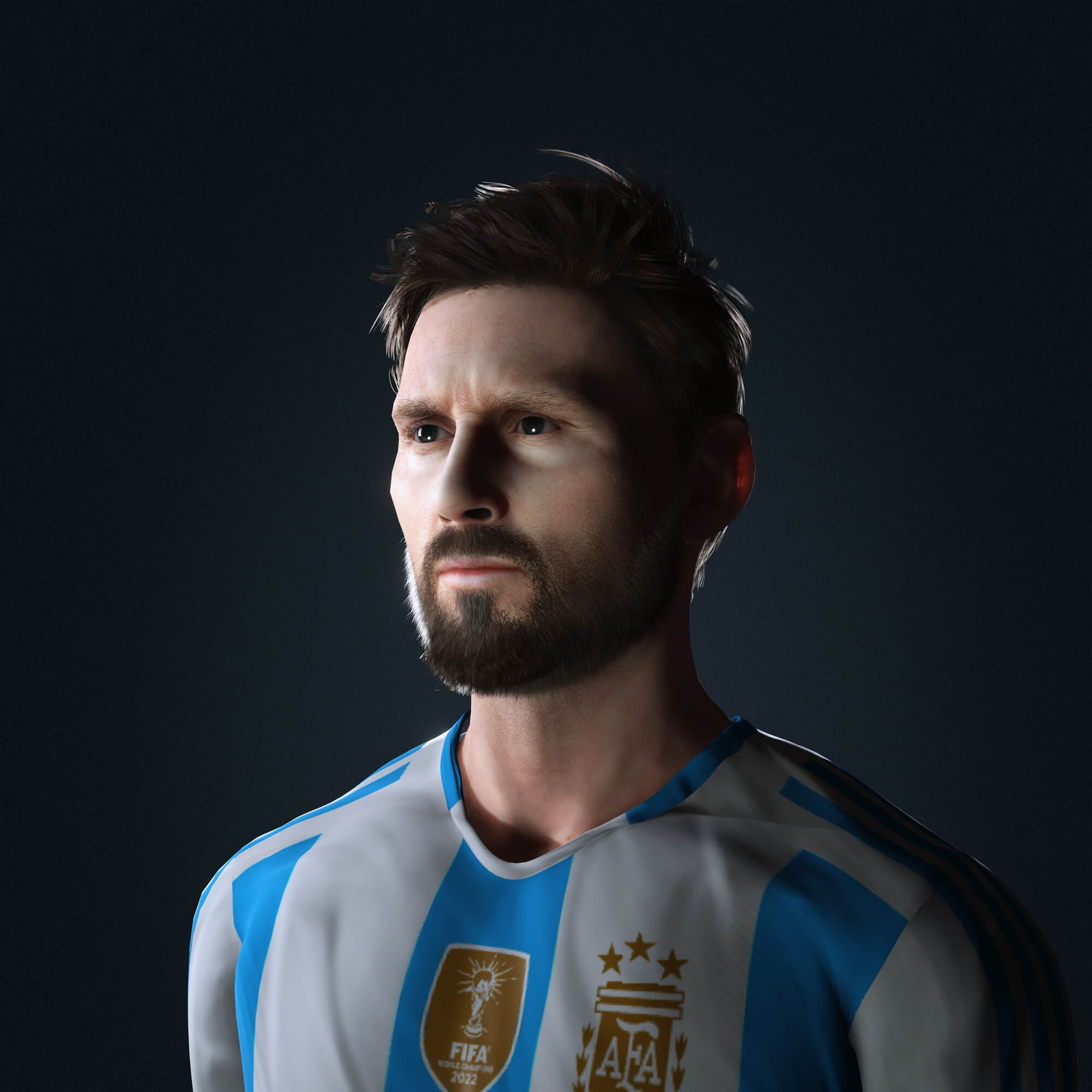 Lionel Messi Character Low-poly 3D model by 3designer94