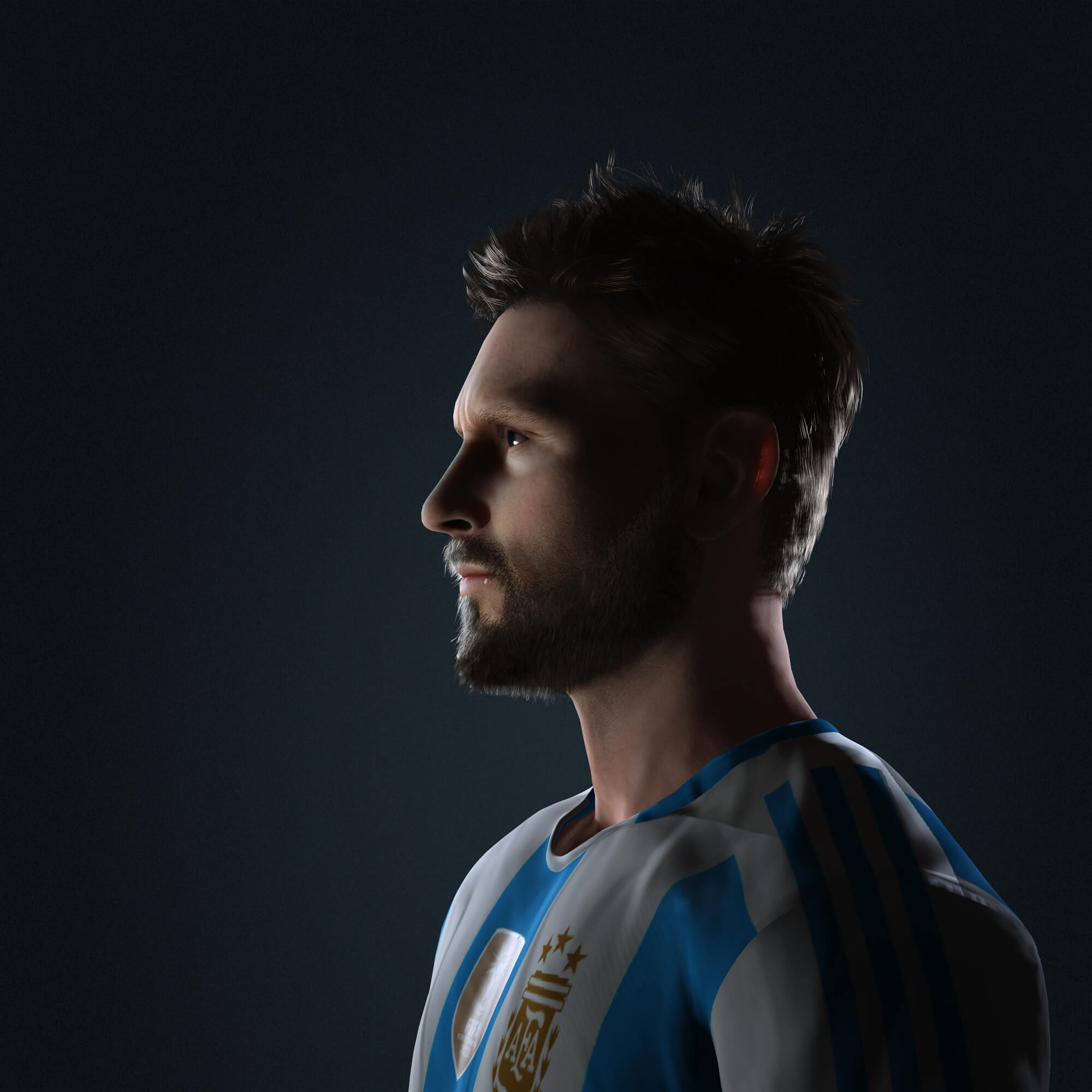 Lionel Messi Character Low-poly 3D model by 3designer94