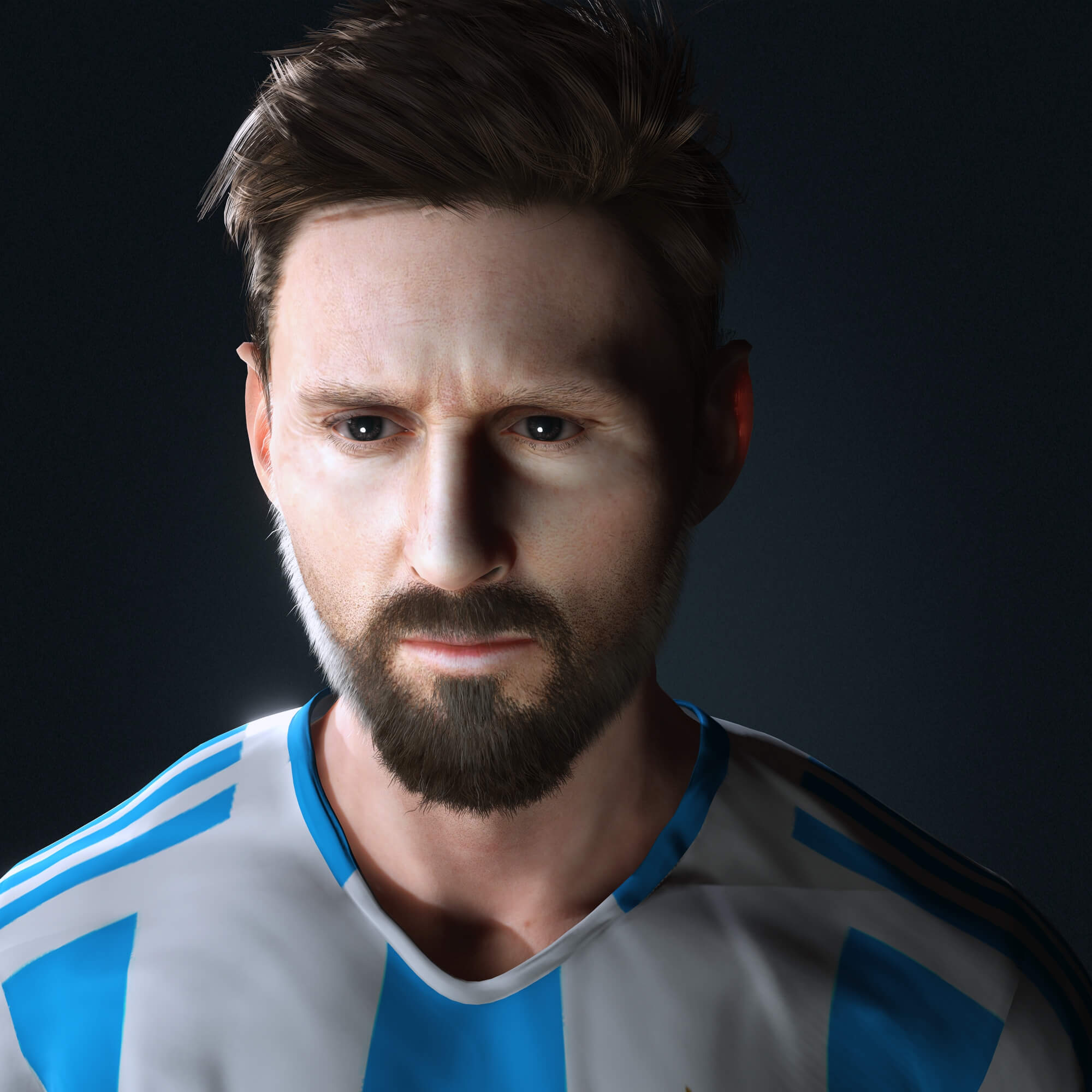 Lionel Messi Character Low-poly 3D model by 3designer94