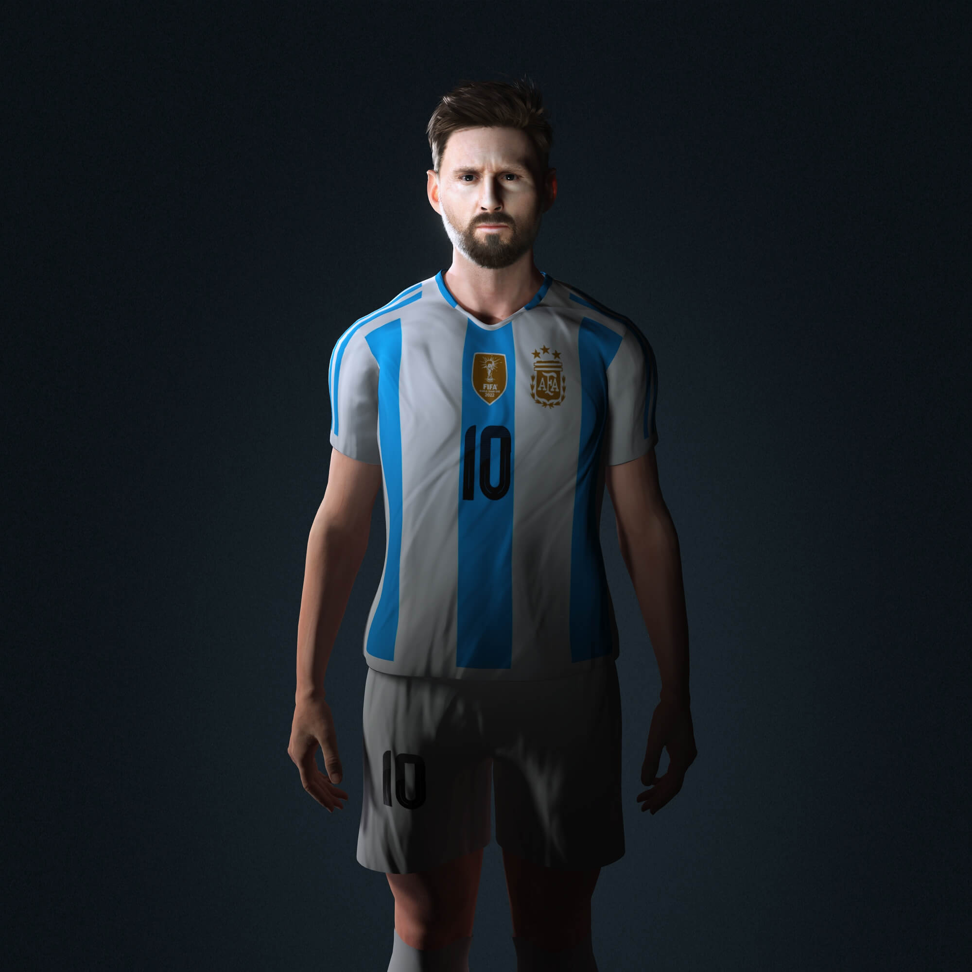 Lionel Messi Character Low-poly 3D model by 3designer94