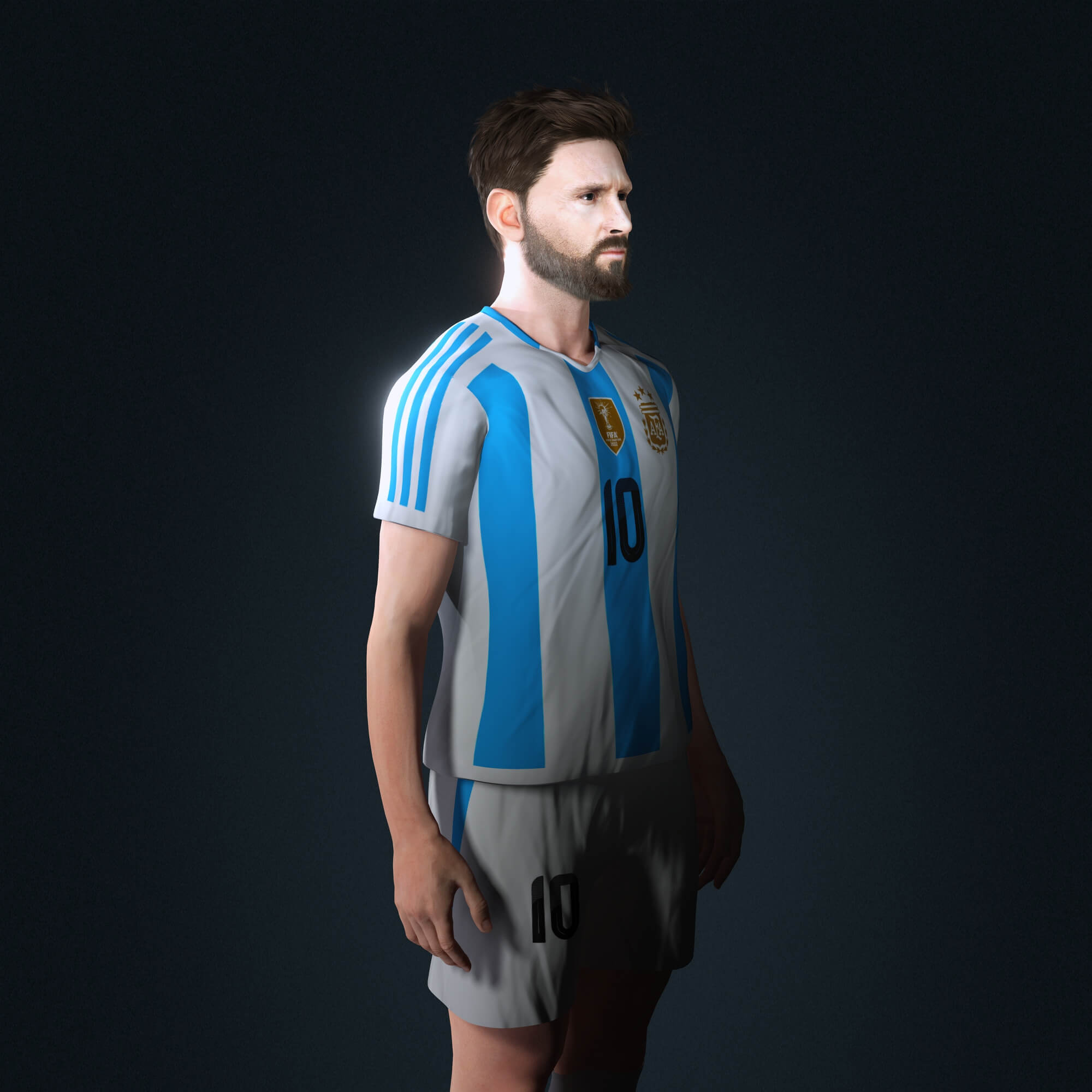 Lionel Messi Character Low-poly 3D model by 3designer94