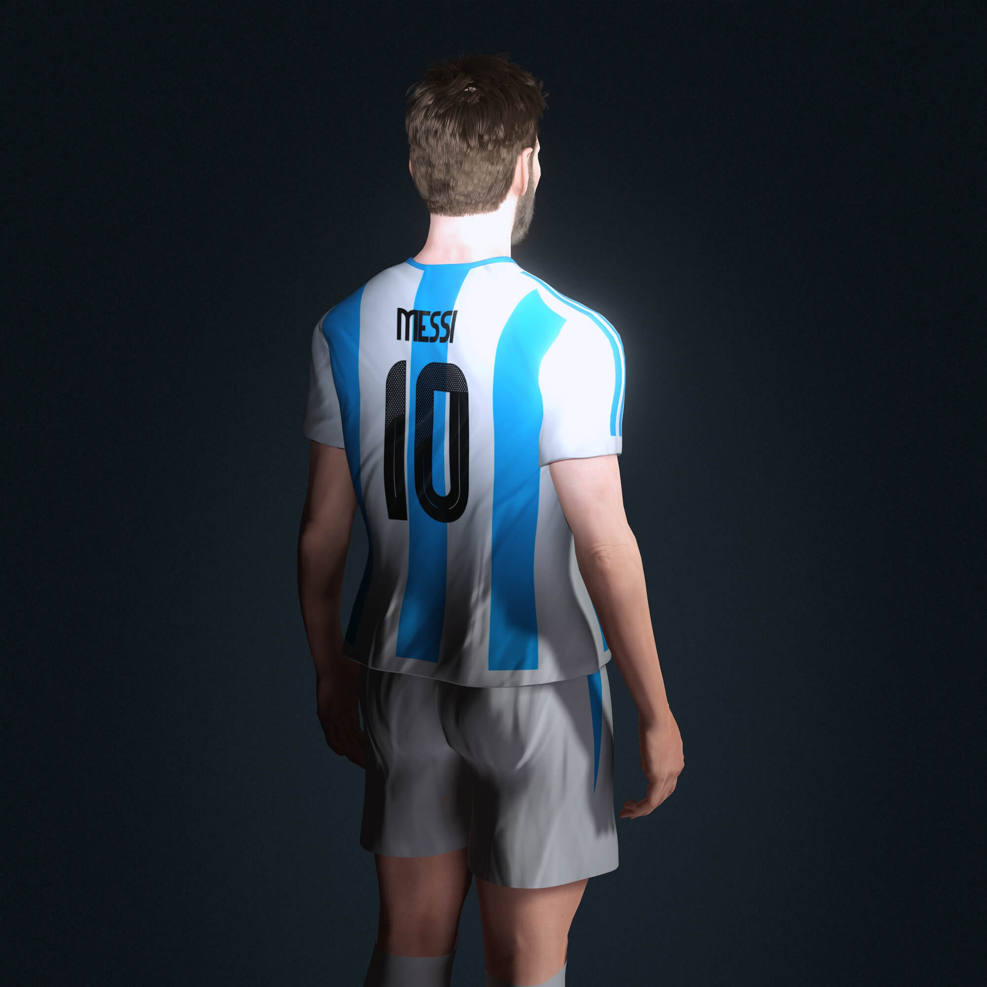 Lionel Messi Character Low-poly 3D model by 3designer94