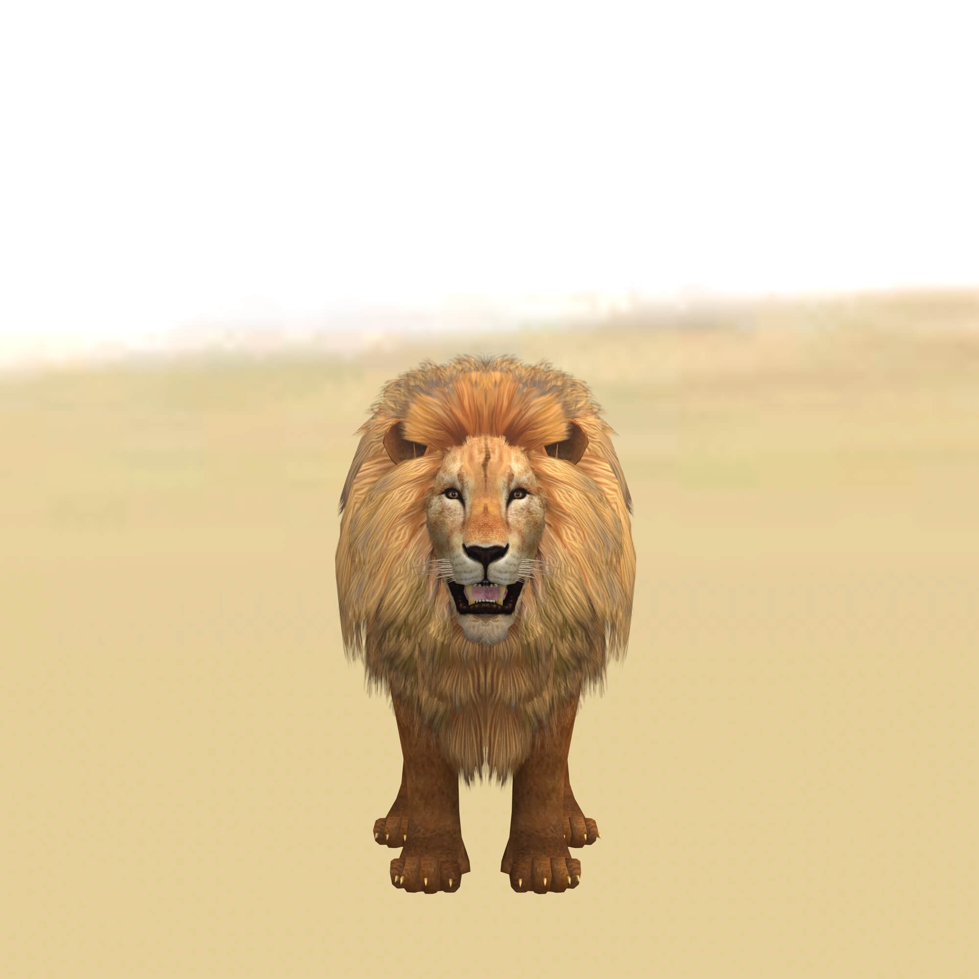 Male Lion Ready for Game and Animation - 3D Model by 3designer94