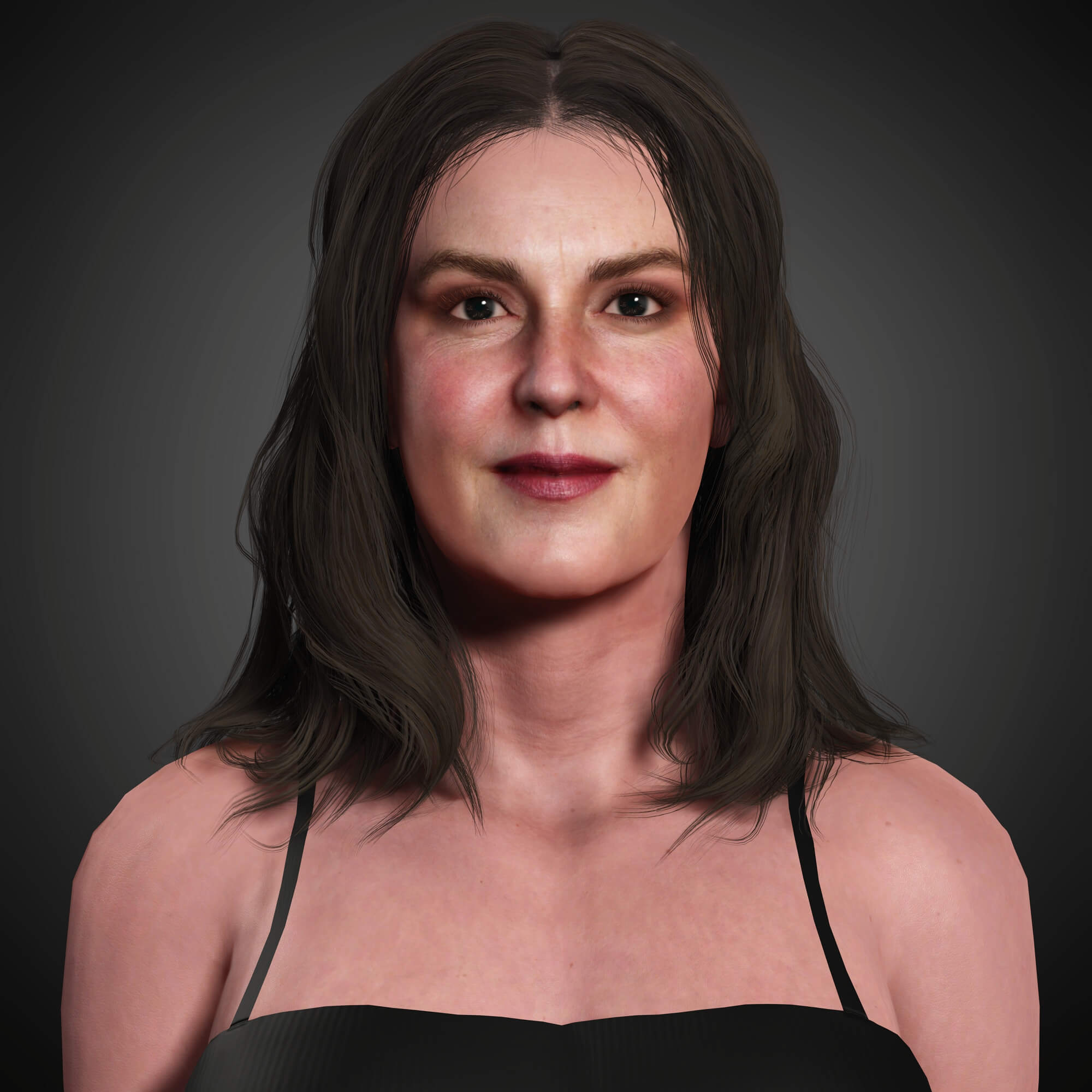 Melanie Lynskey Character Low Poly 3D Model by 3designer94
