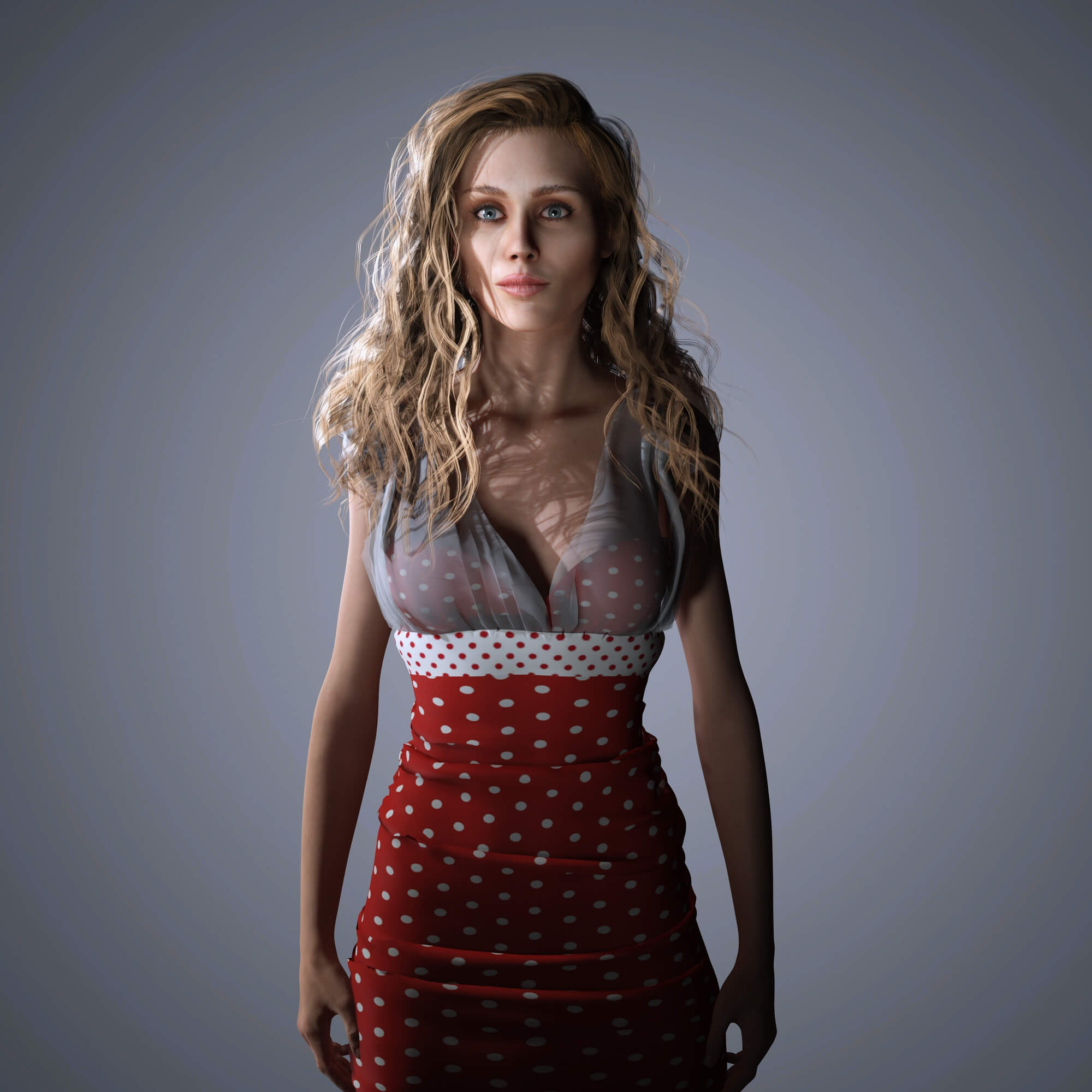 Miley Cyrus Character 3D Model Low Poly by 3designer94