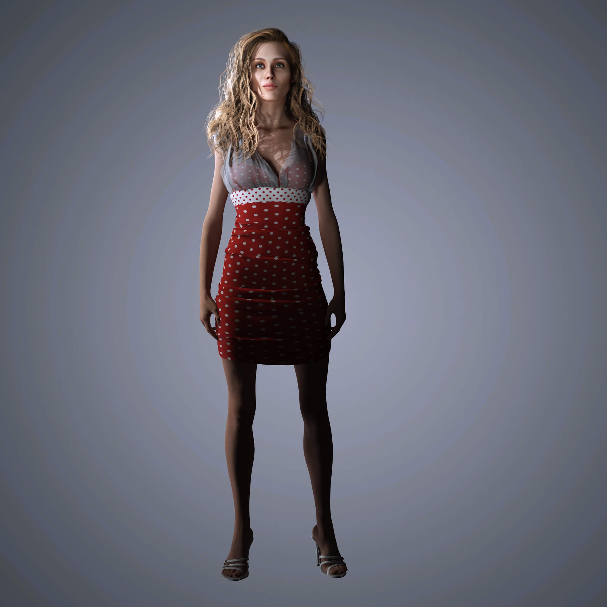 Miley Cyrus Character 3D Model Low Poly by 3designer94