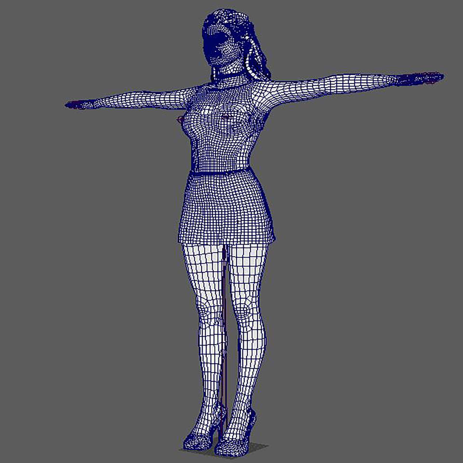 Nicole Kidman Character Low Poly 3d Model by 3designer94