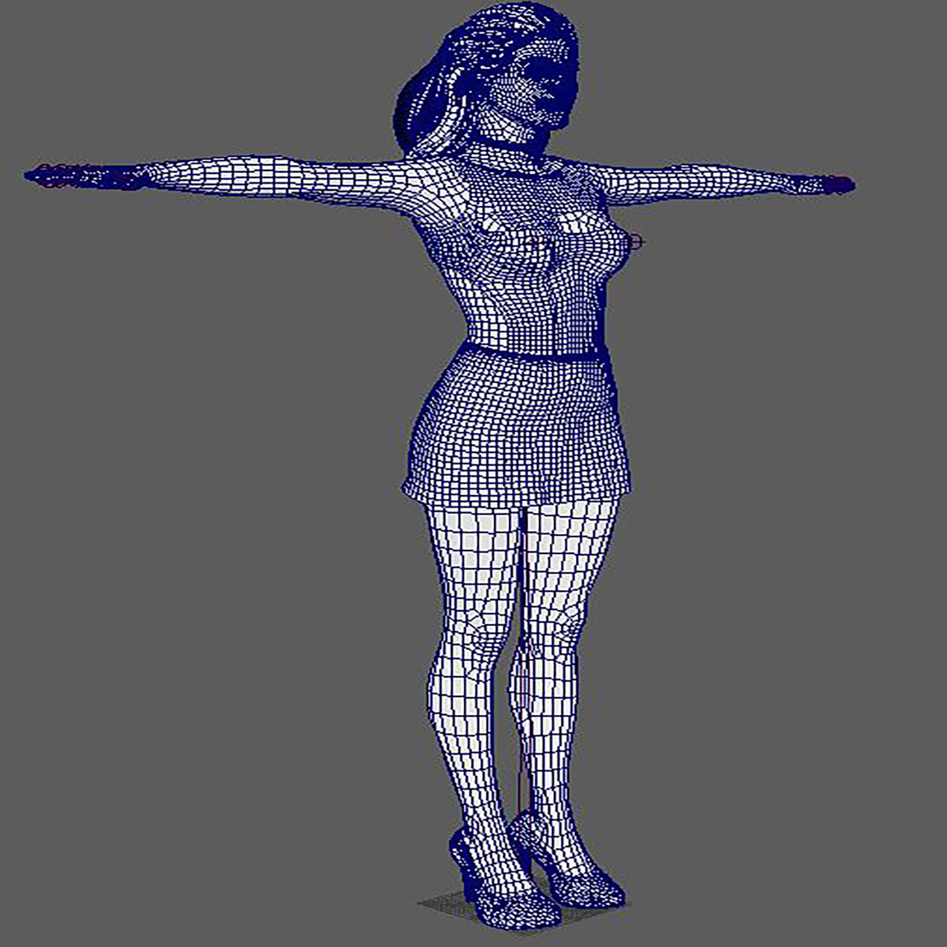 Nicole Kidman Character Low Poly 3d Model by 3designer94