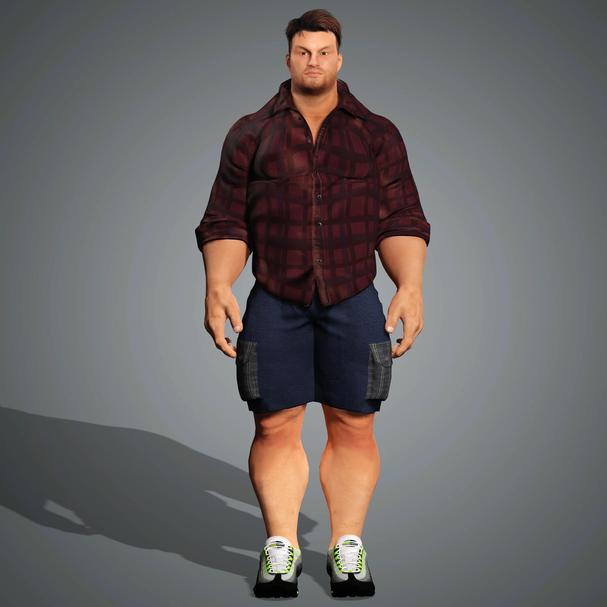 Overweight Man Character Ready for Game and Animation - 3D Model by ...